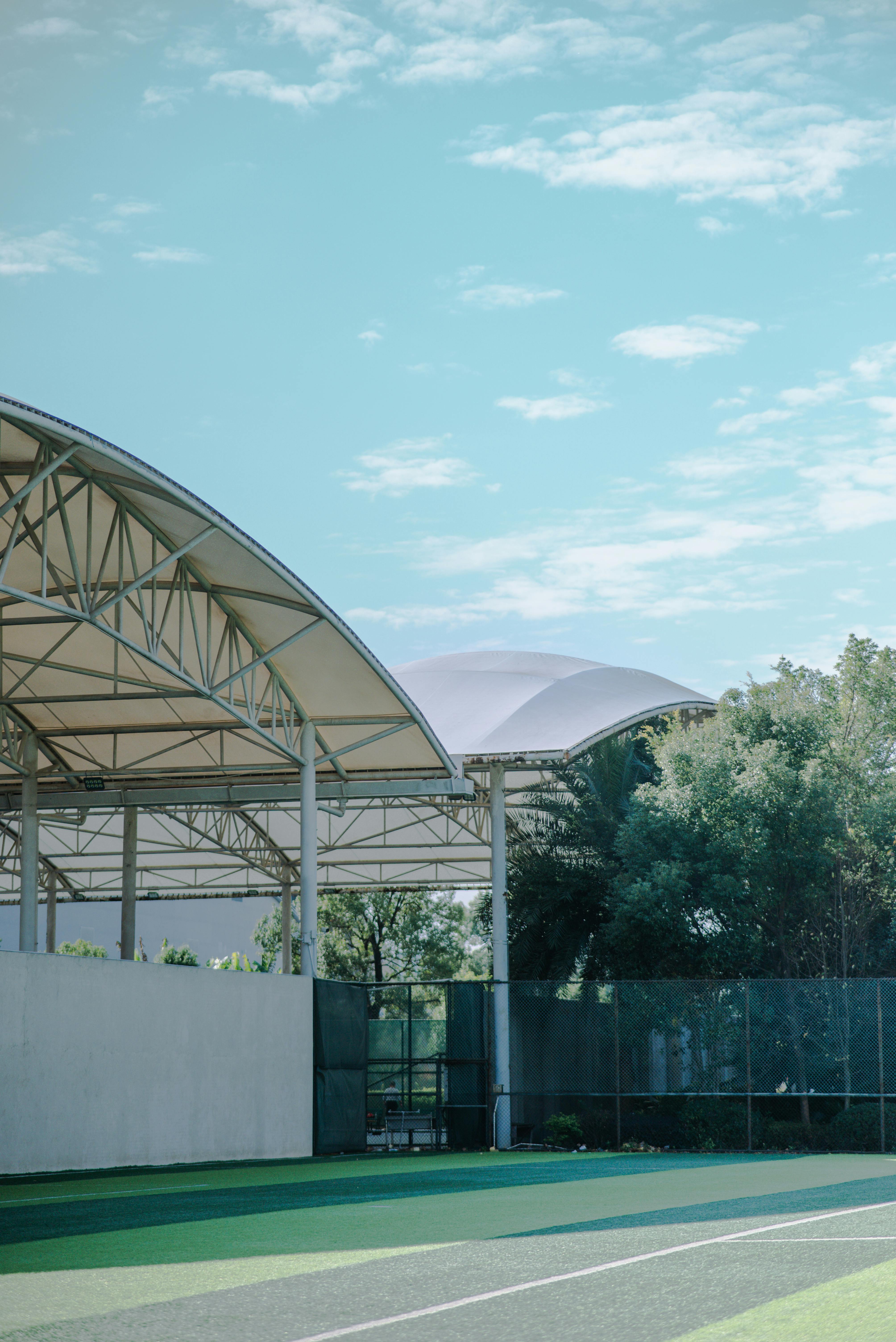 Modern Outdoor Sports Facility Under Clear Sky · Free Stock Photo