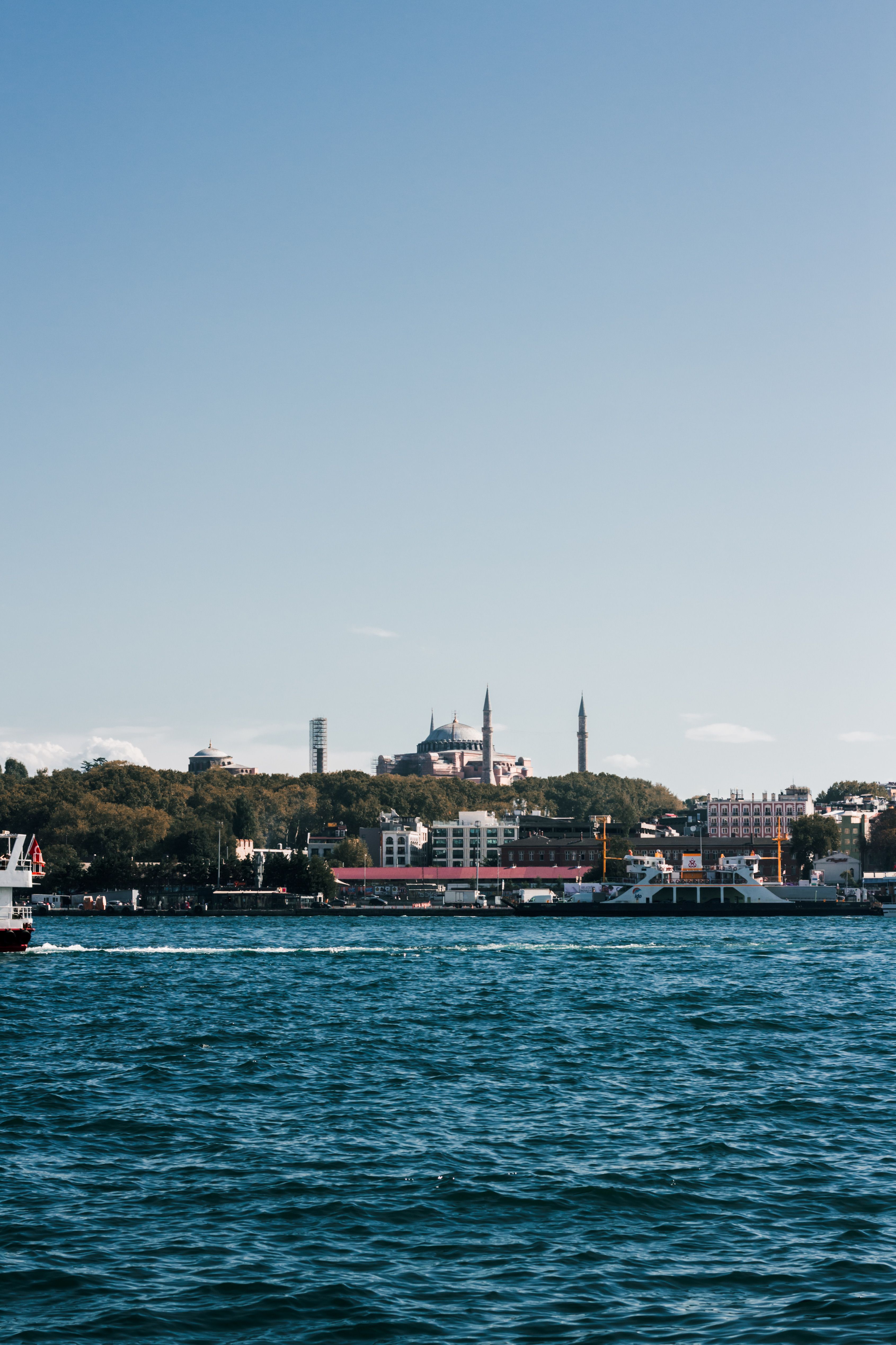 Scenic View of Istanbul with Bosphorus Strait · Free Stock Photo
