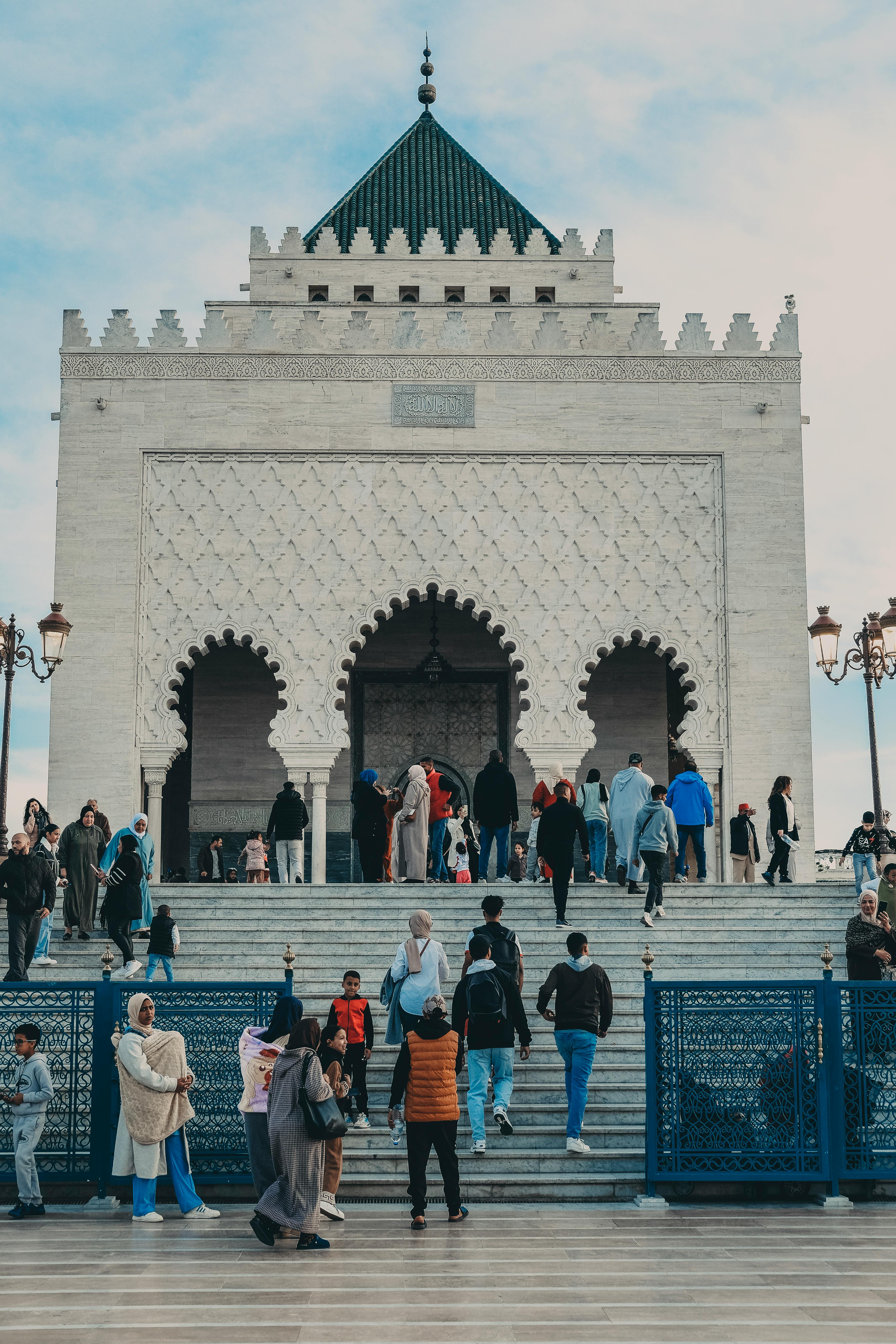 Tourists at the Mausoleum of Mahammed V · Free Stock Photo
