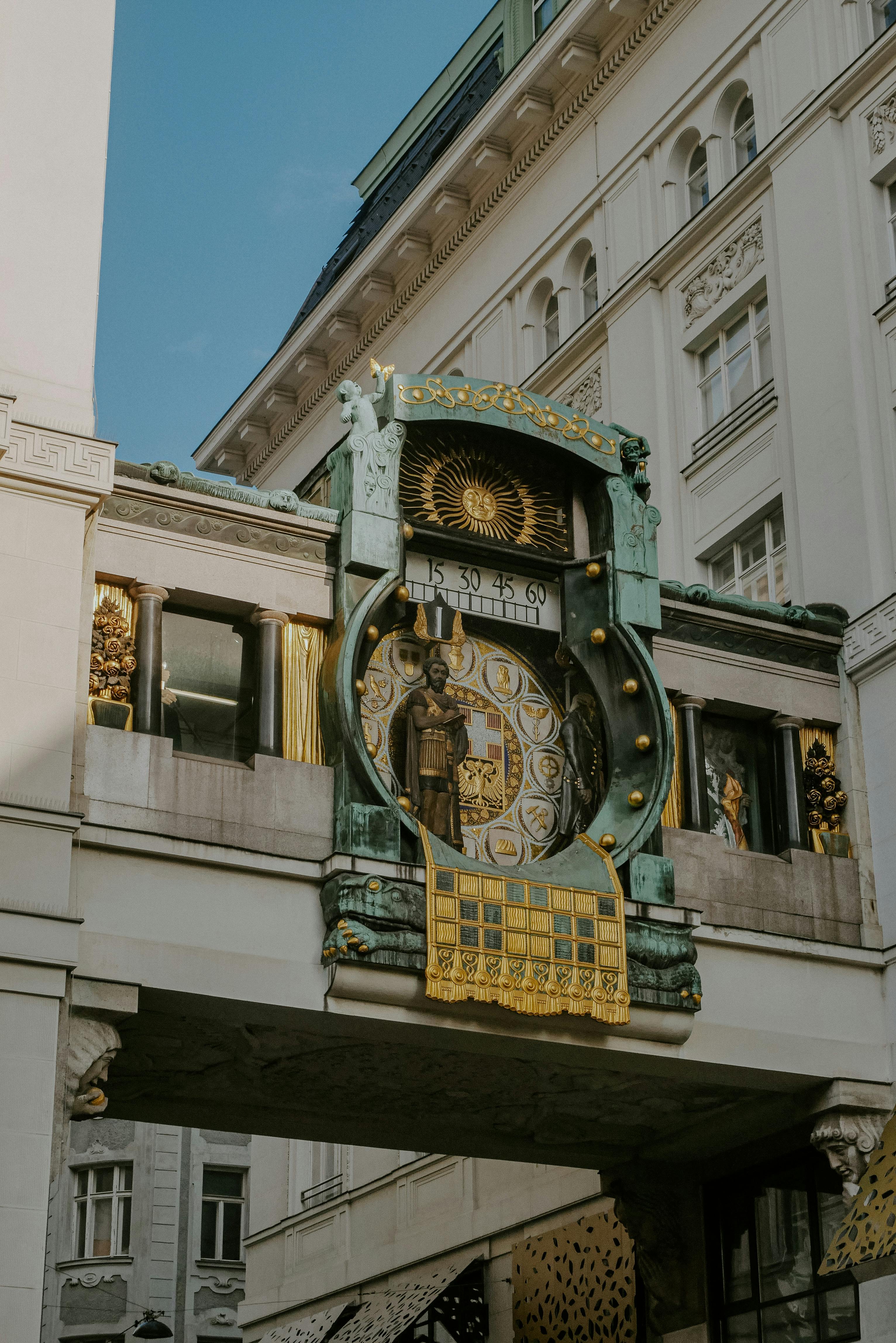 Anker Clock in Vienna's Historic Center · Free Stock Photo