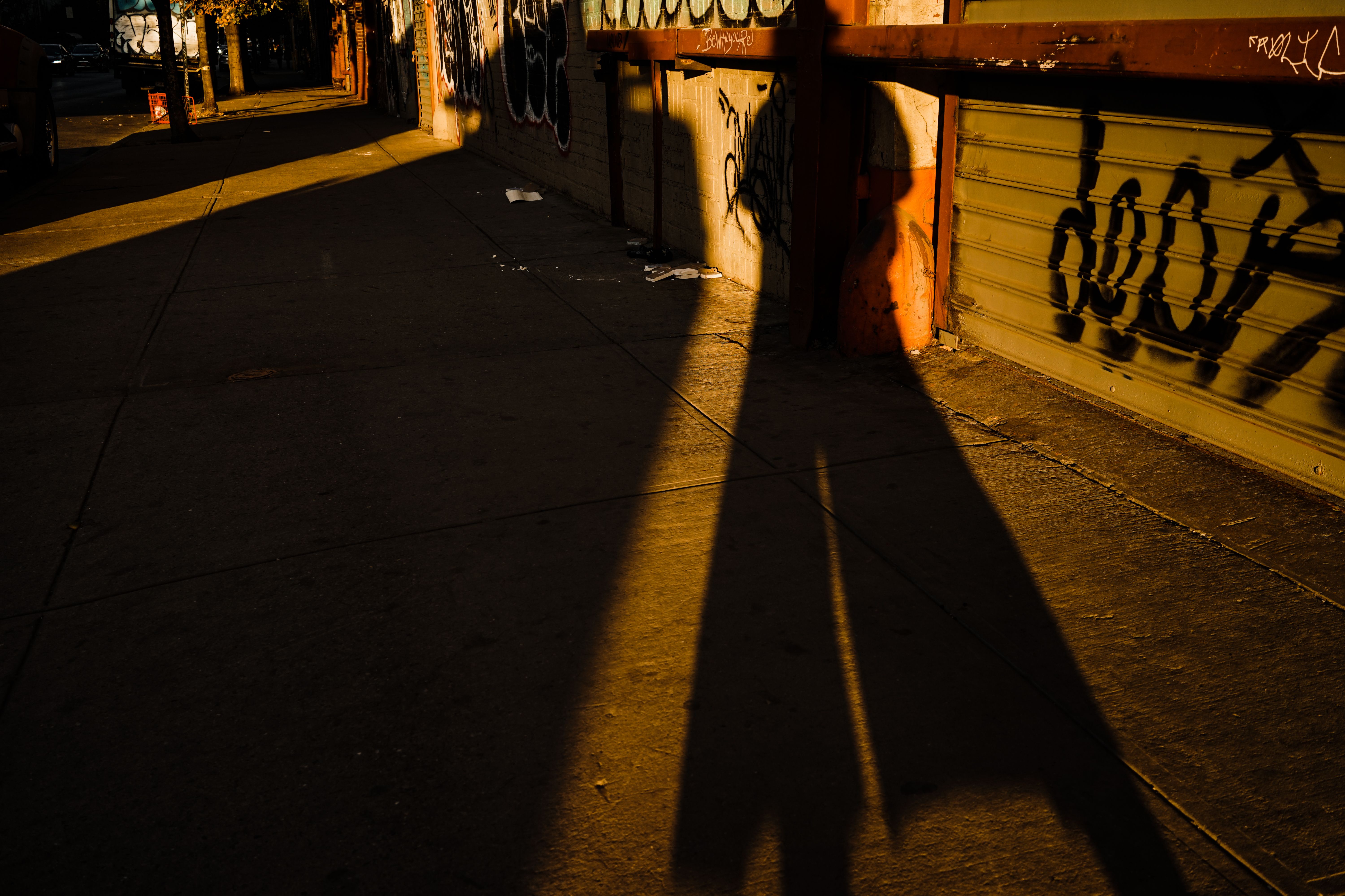 Urban Street Shadow with Graffiti Art · Free Stock Photo
