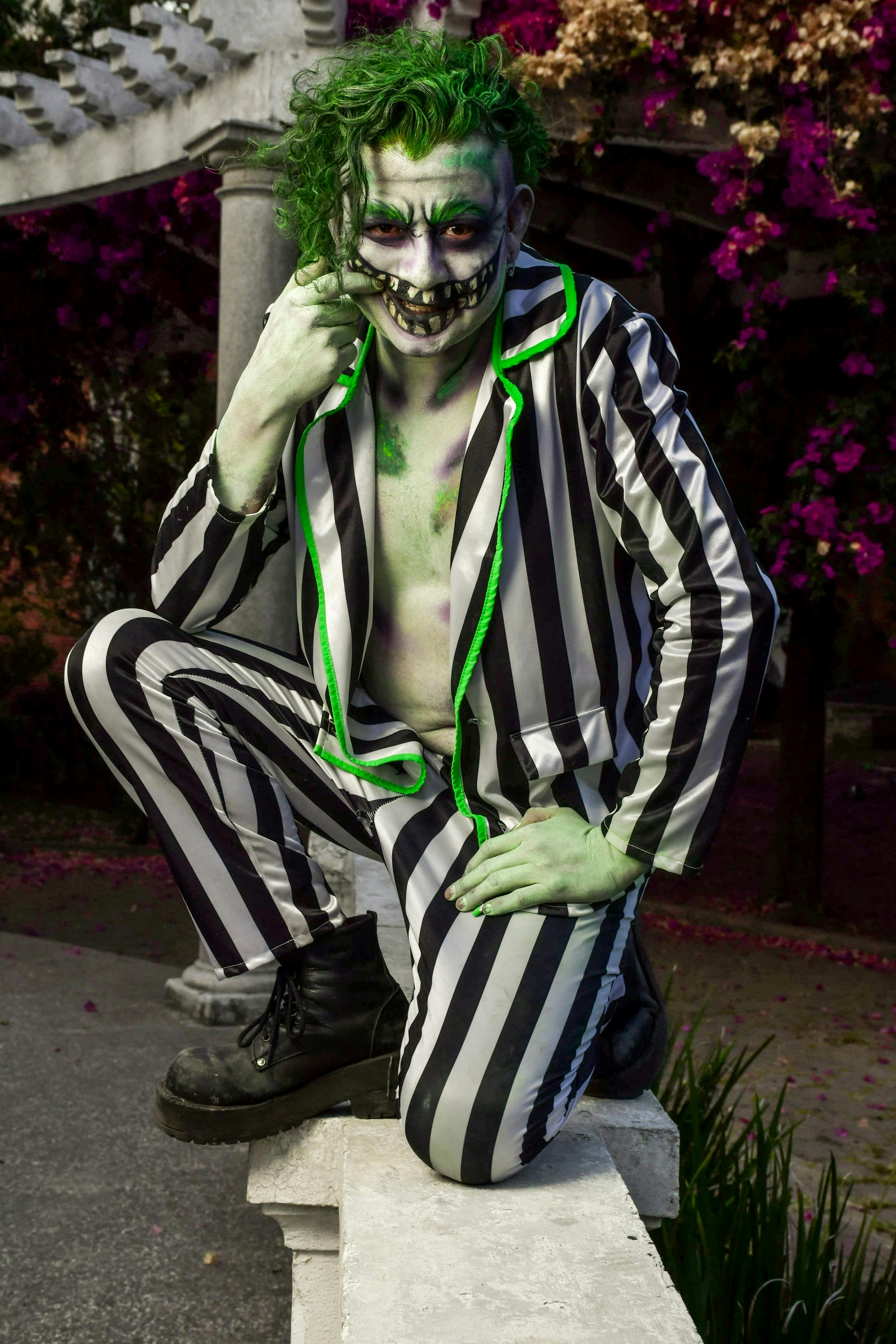 Creative Cosplay of Character in Striped Suit · Free Stock Photo