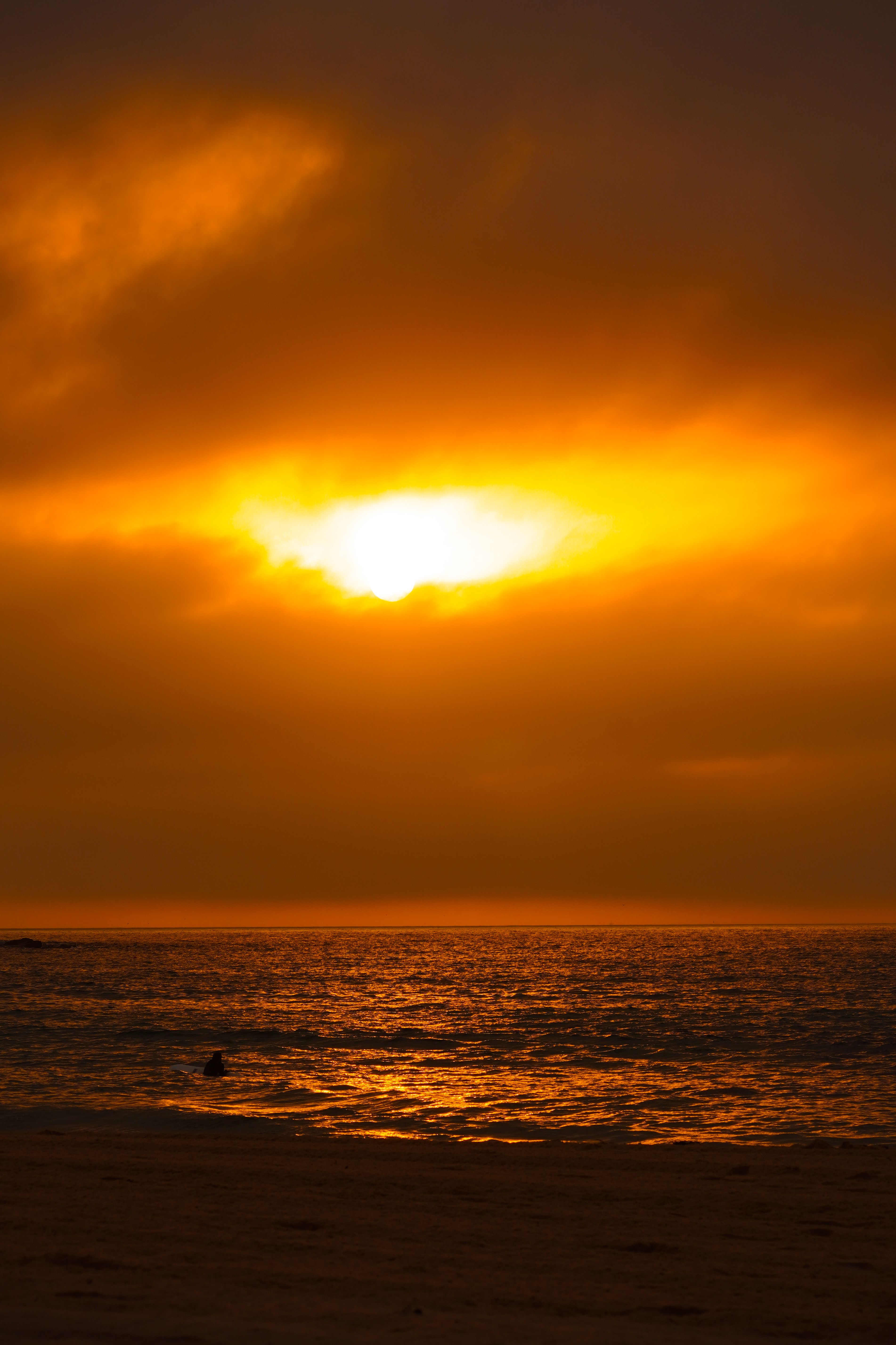 Stunning Sunset Over Ocean Horizon · Free Stock Photo