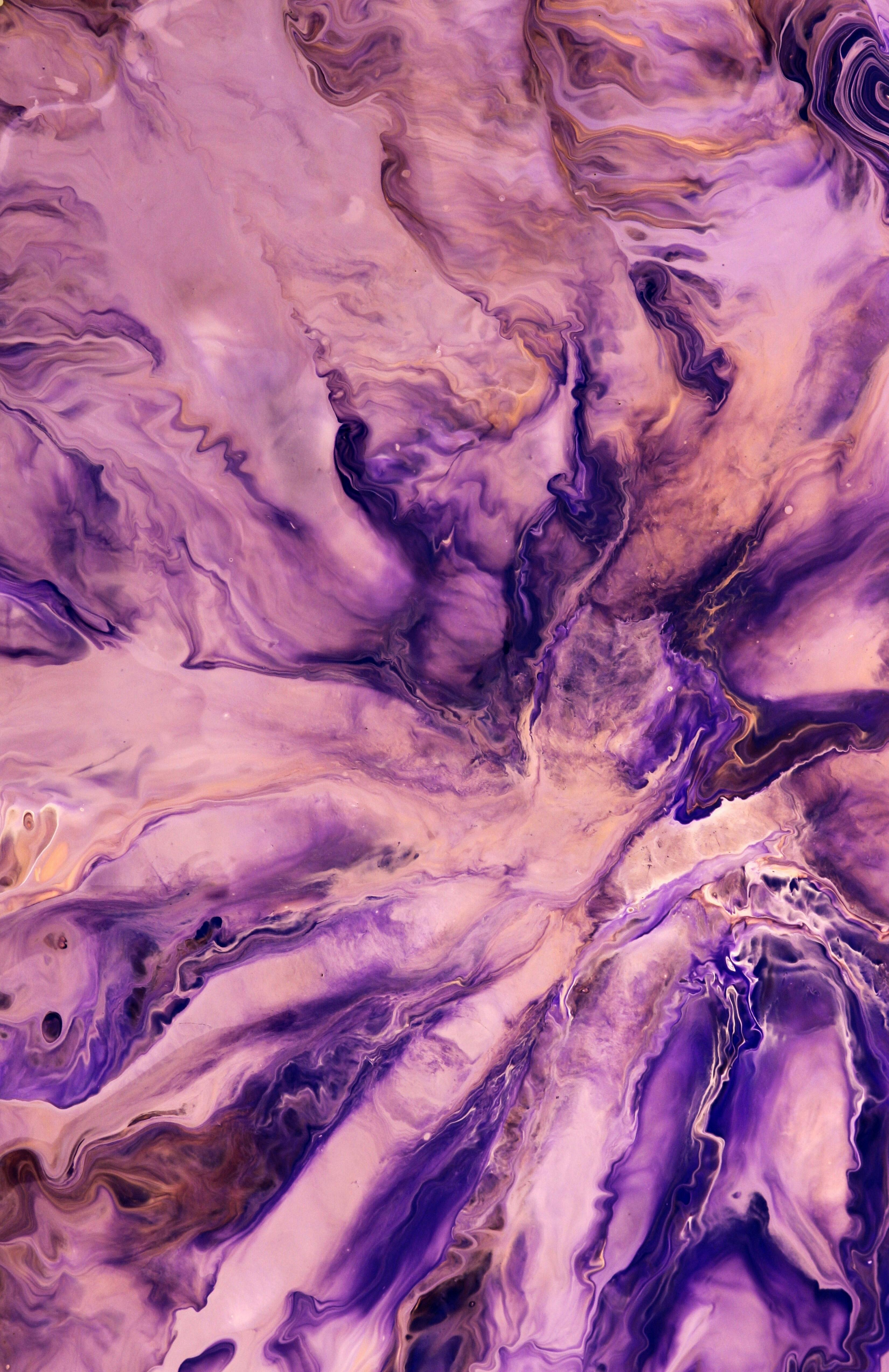 Purple Abstract Fluid Art Painting Texture · Free Stock Photo