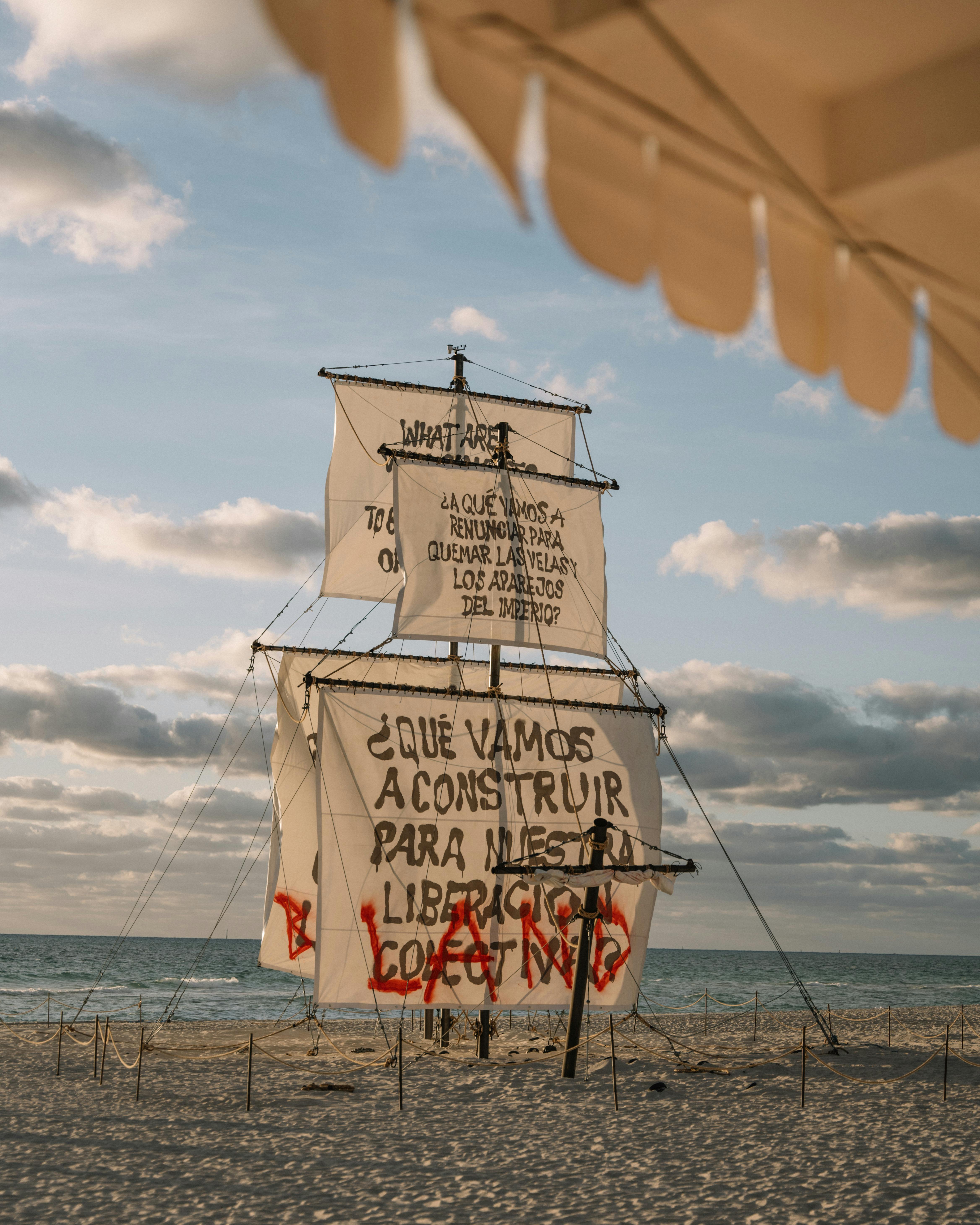 Artistic Installation on Miami Beach at Sunset · Free Stock Photo
