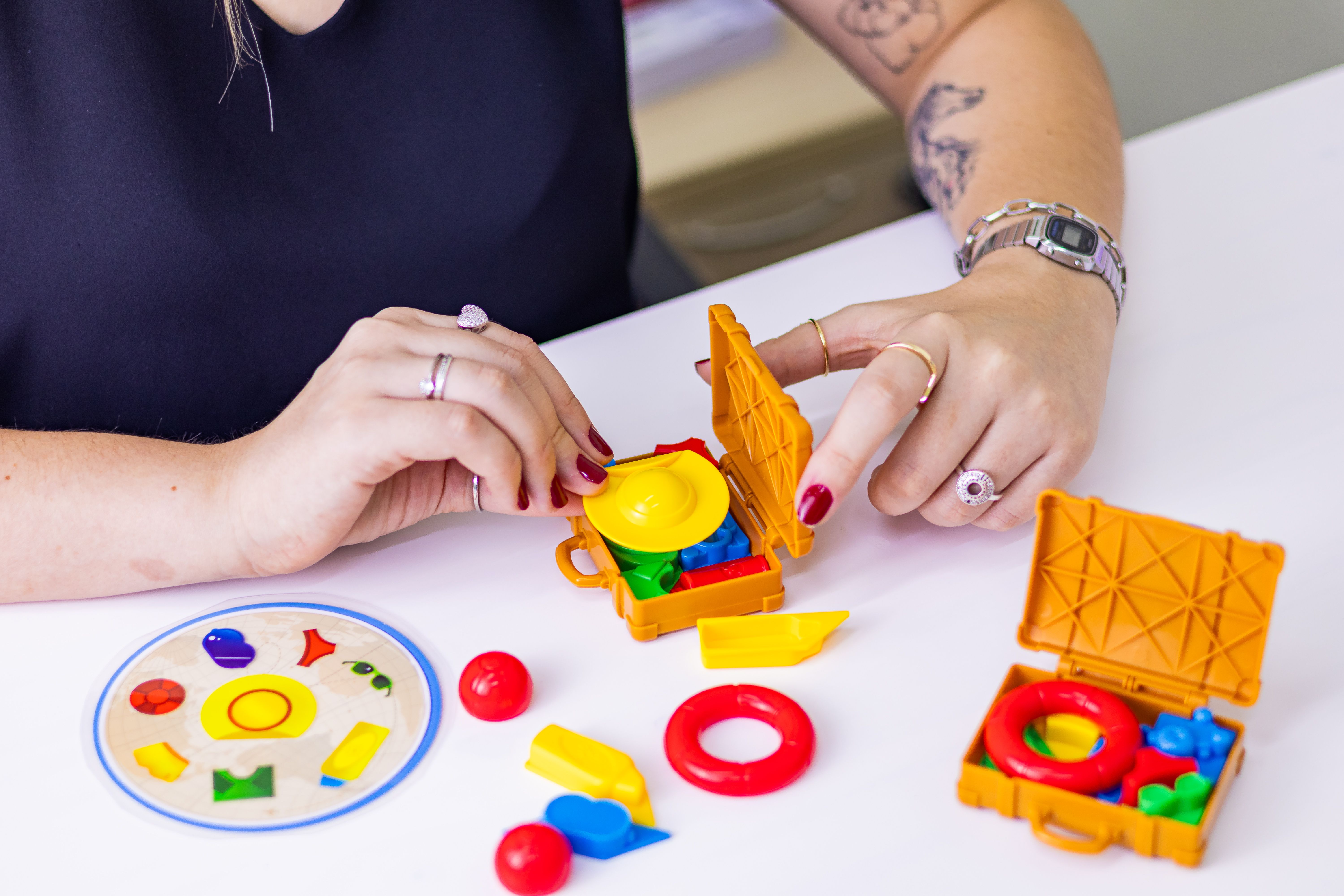 Colorful Educational Toys on a Table · Free Stock Photo