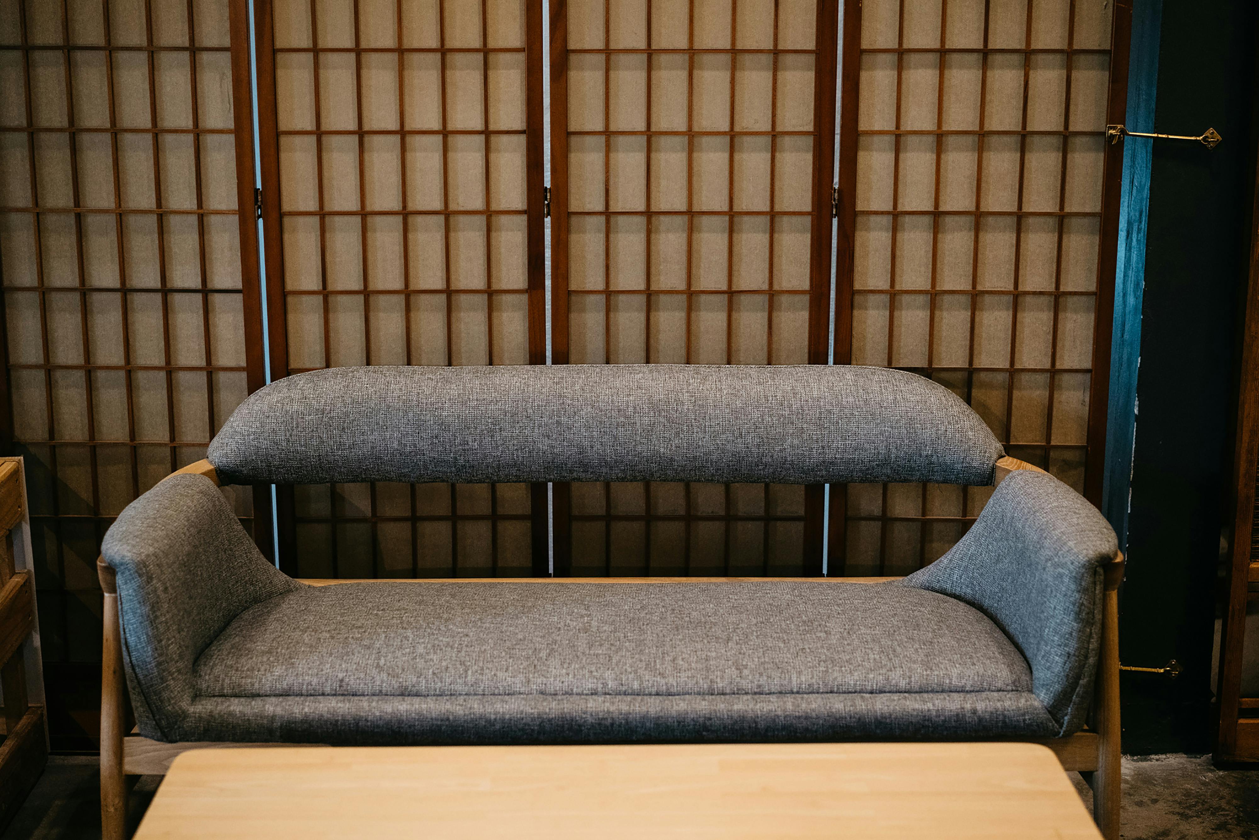 Minimalist Modern Sofa in a Zen-Inspired Interior · Free Stock Photo