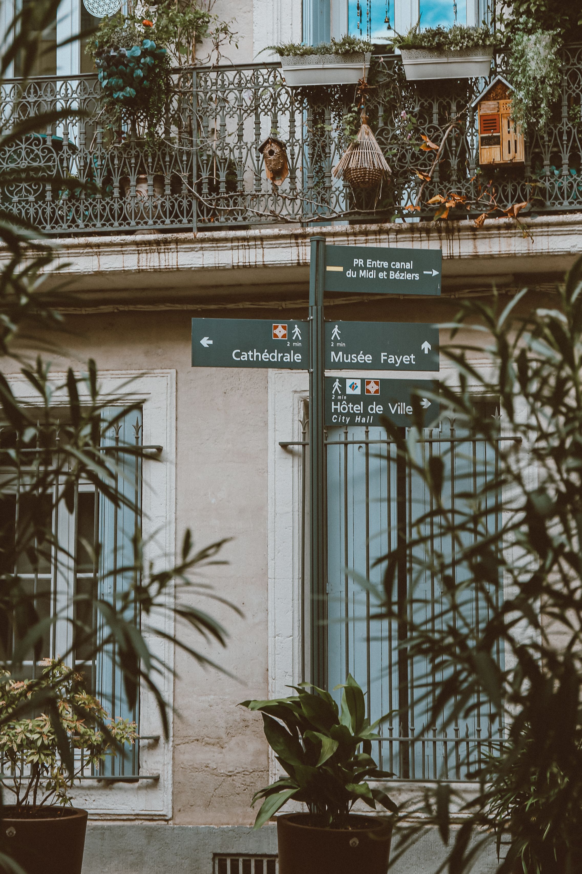 Charming Southern France Street Scene with Signs · Free Stock Photo