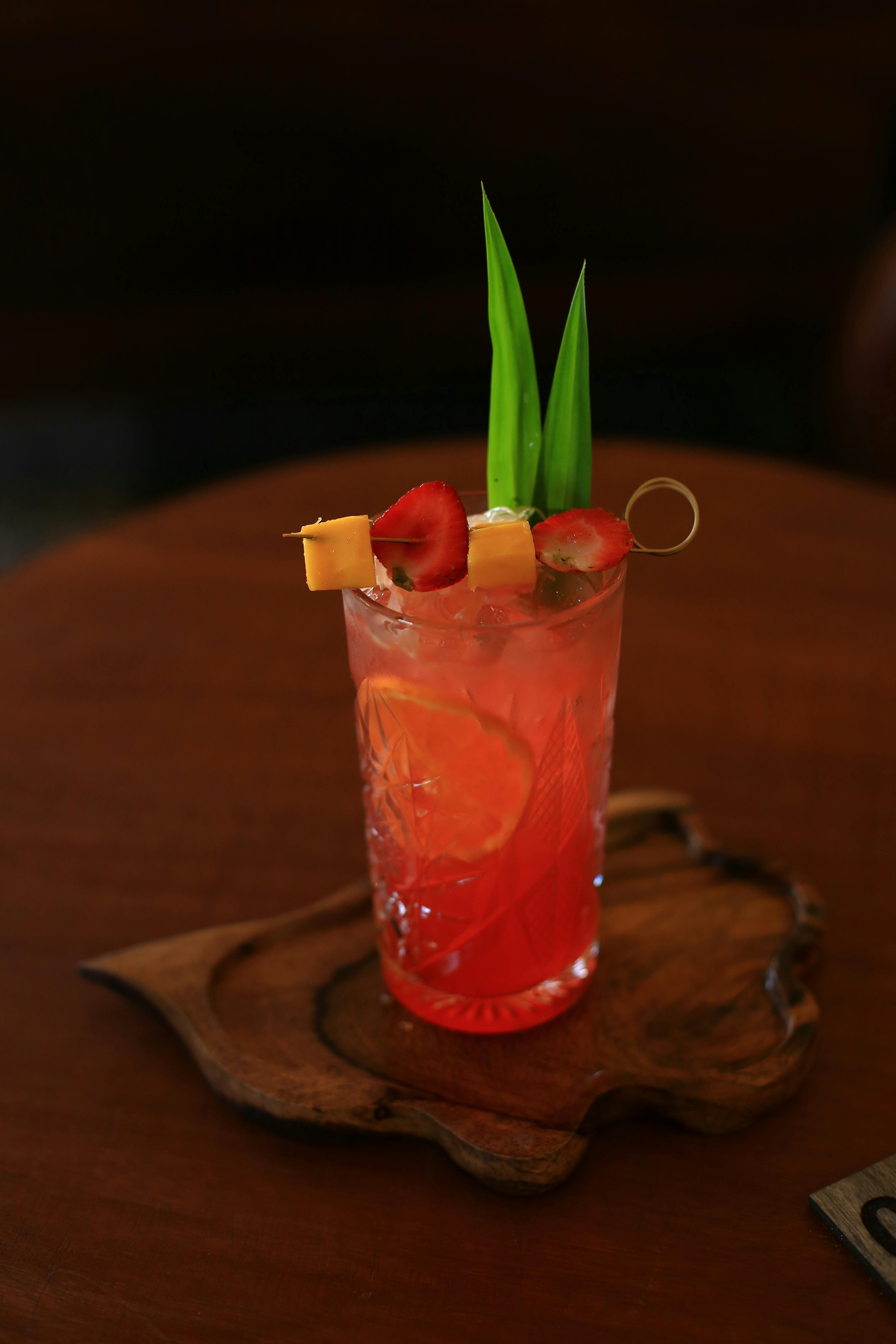 Vibrant Strawberry Mocktail in Hội An Café · Free Stock Photo