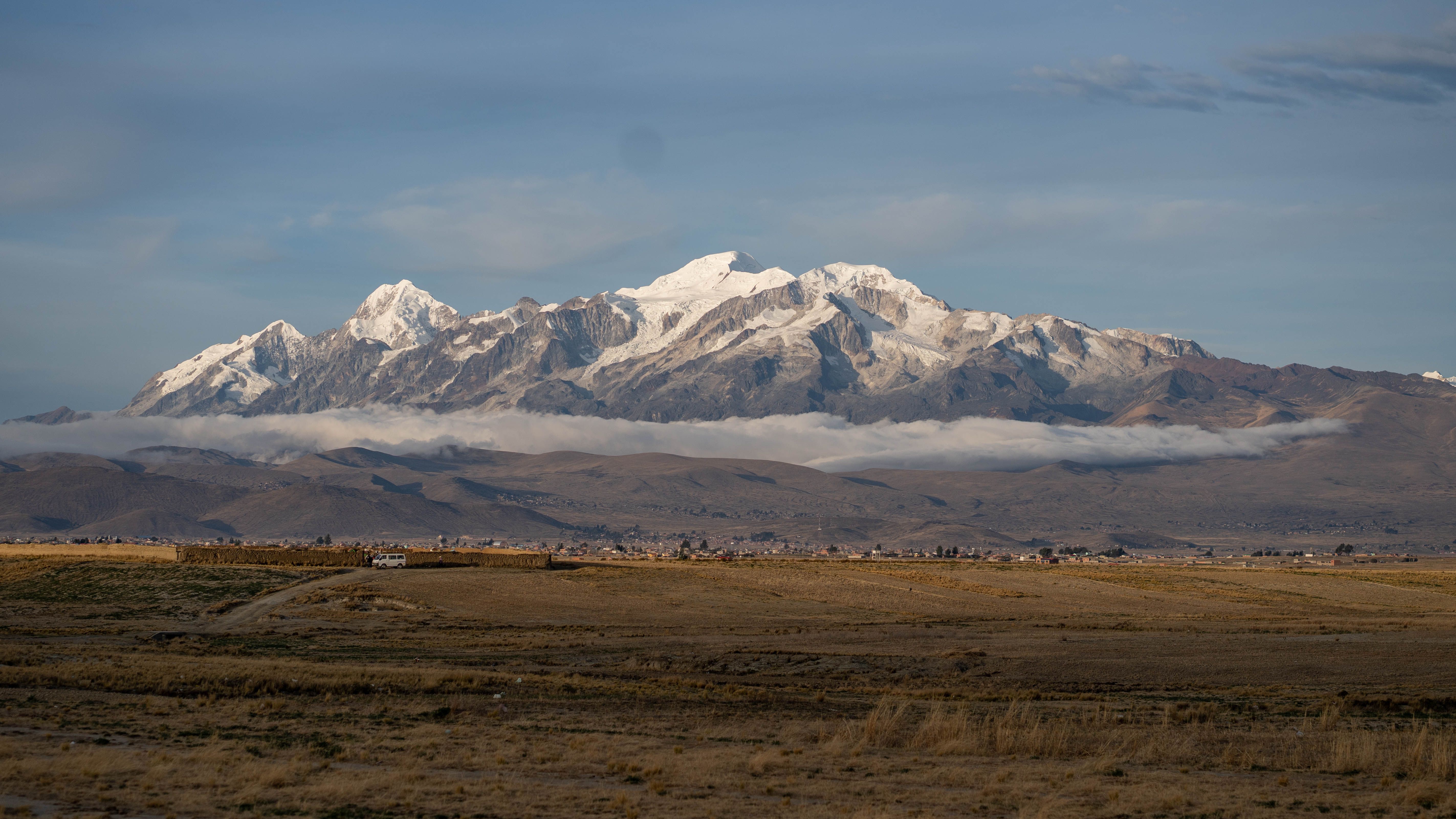 Snow-capped Illimani Mountain in La Paz, Bolivia · Free Stock Photo
