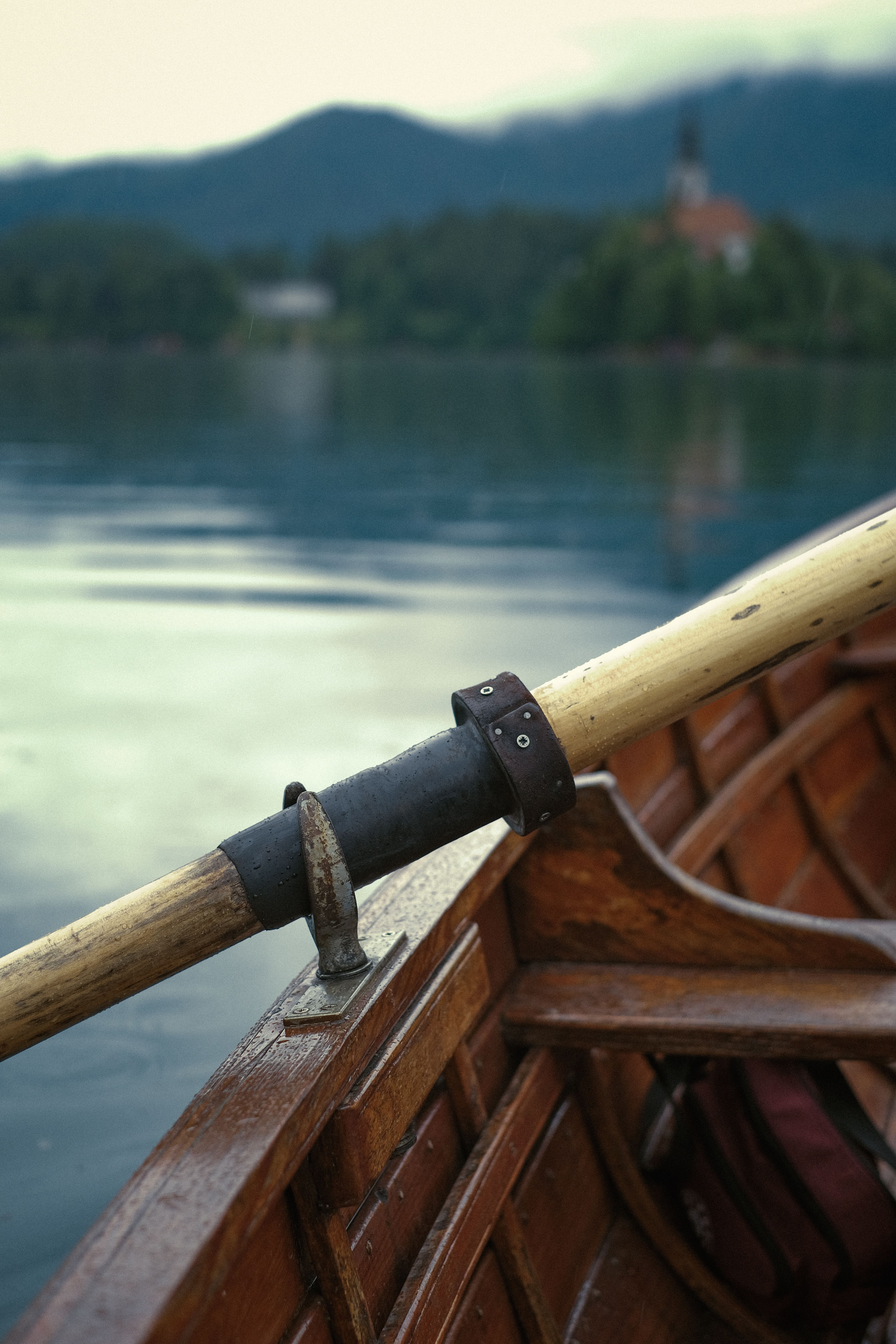 Scenic Rowboat on Lake with Mountain View · Free Stock Photo