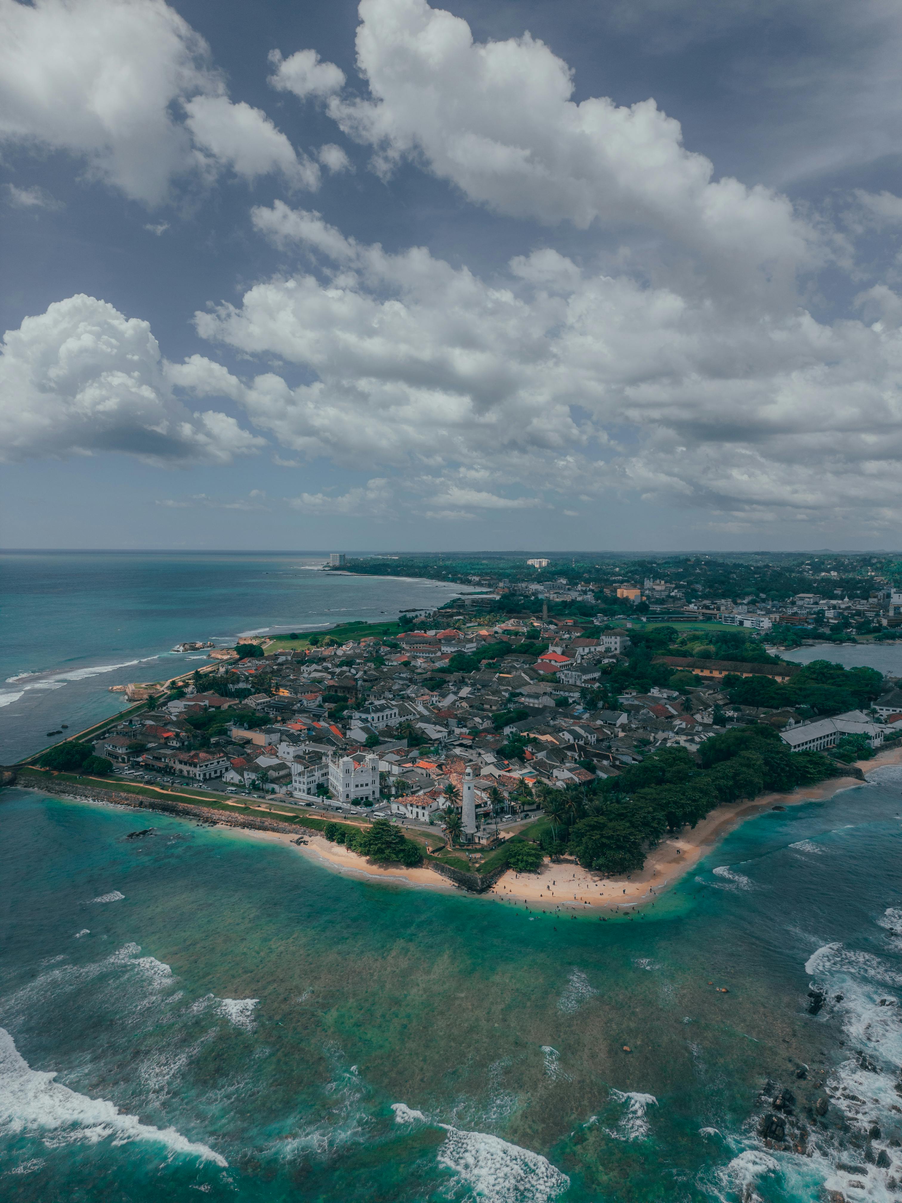 Tangalle beach sri lanka drone view · Free Stock Photo