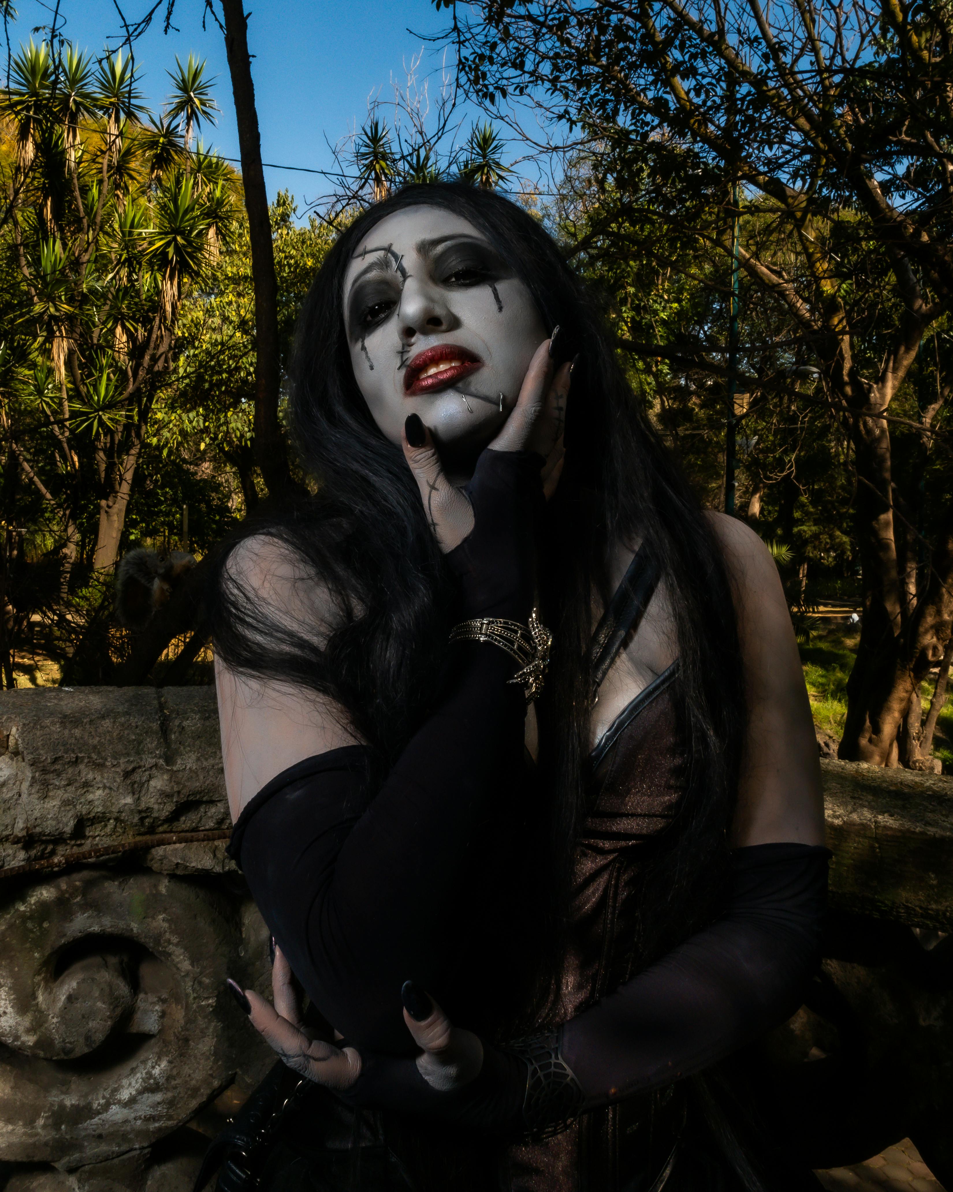 Surreal Gothic Portrait in Mexico City Park · Free Stock Photo