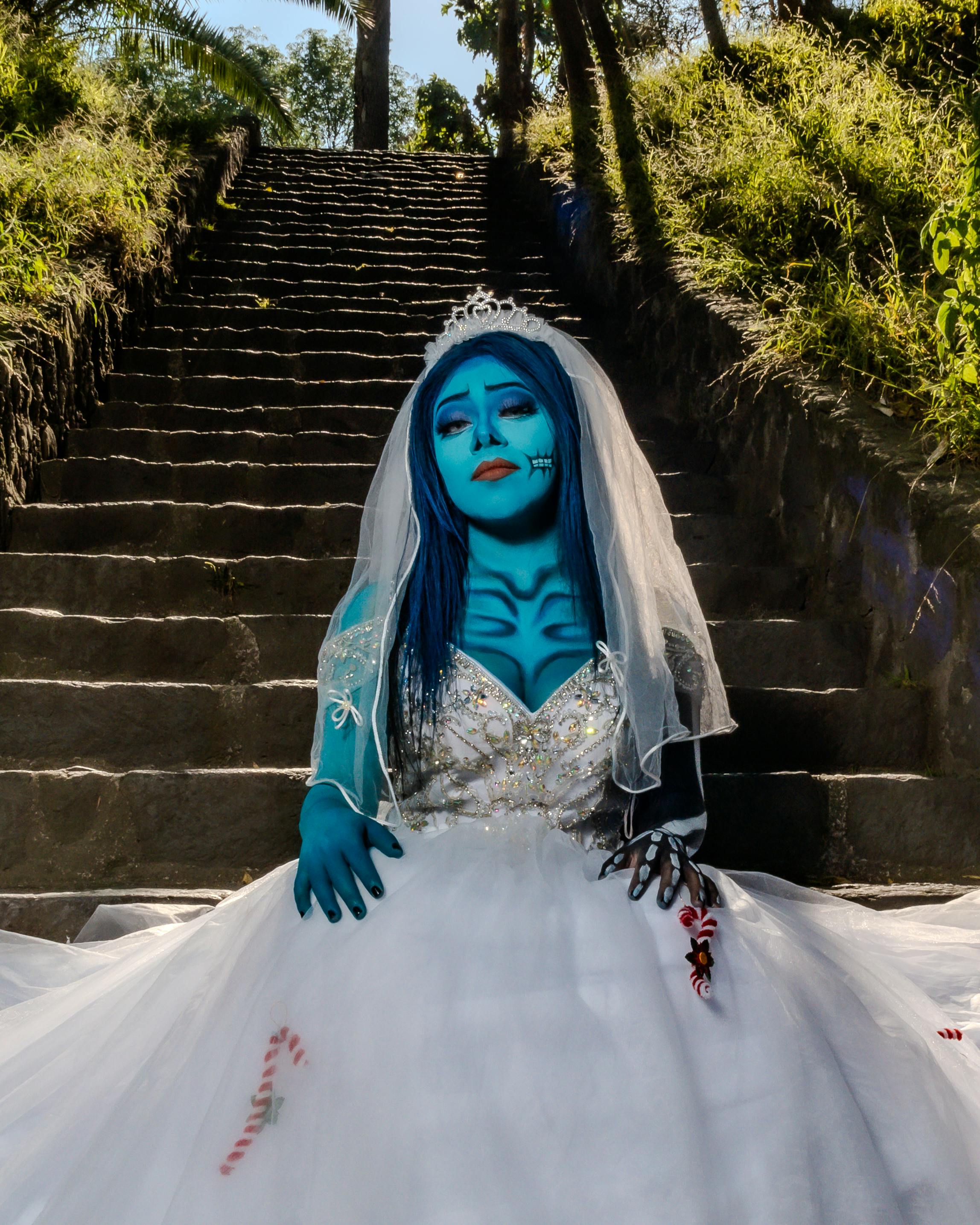 Fantasy Bride with Surreal Makeup Outdoors · Free Stock Photo