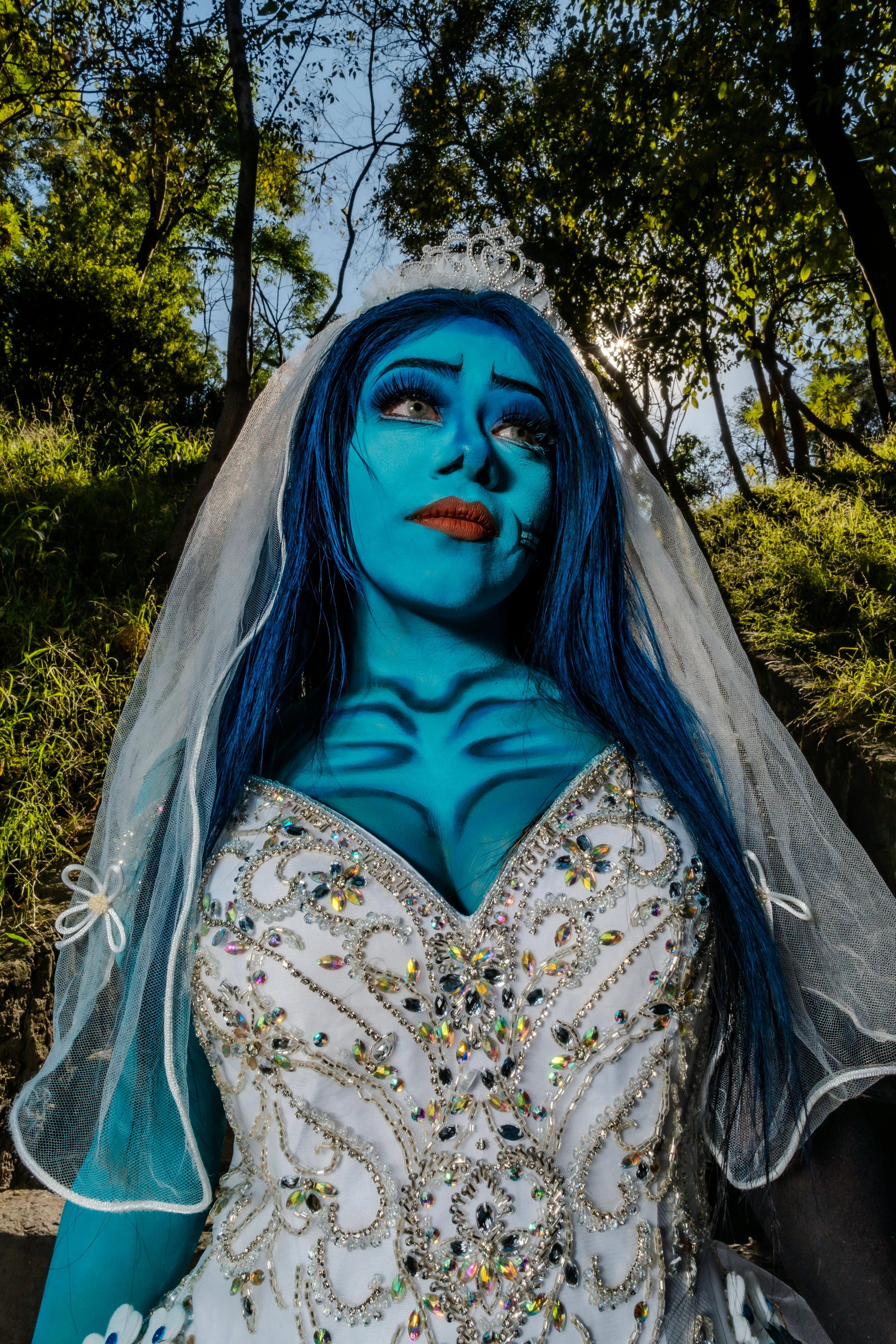 Surreal Bridal Portrait with Fantasy Makeup · Free Stock Photo