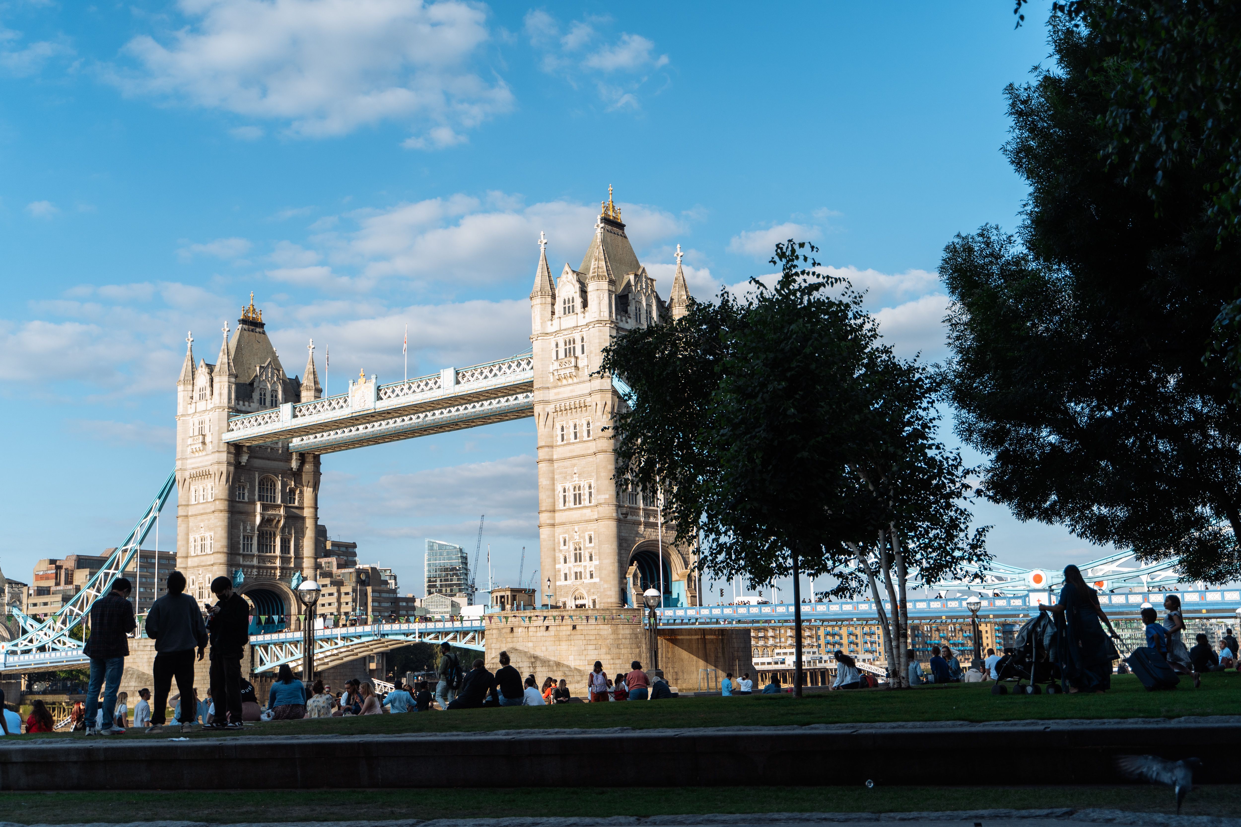 Relaxing at London's Iconic Tower Bridge · Free Stock Photo