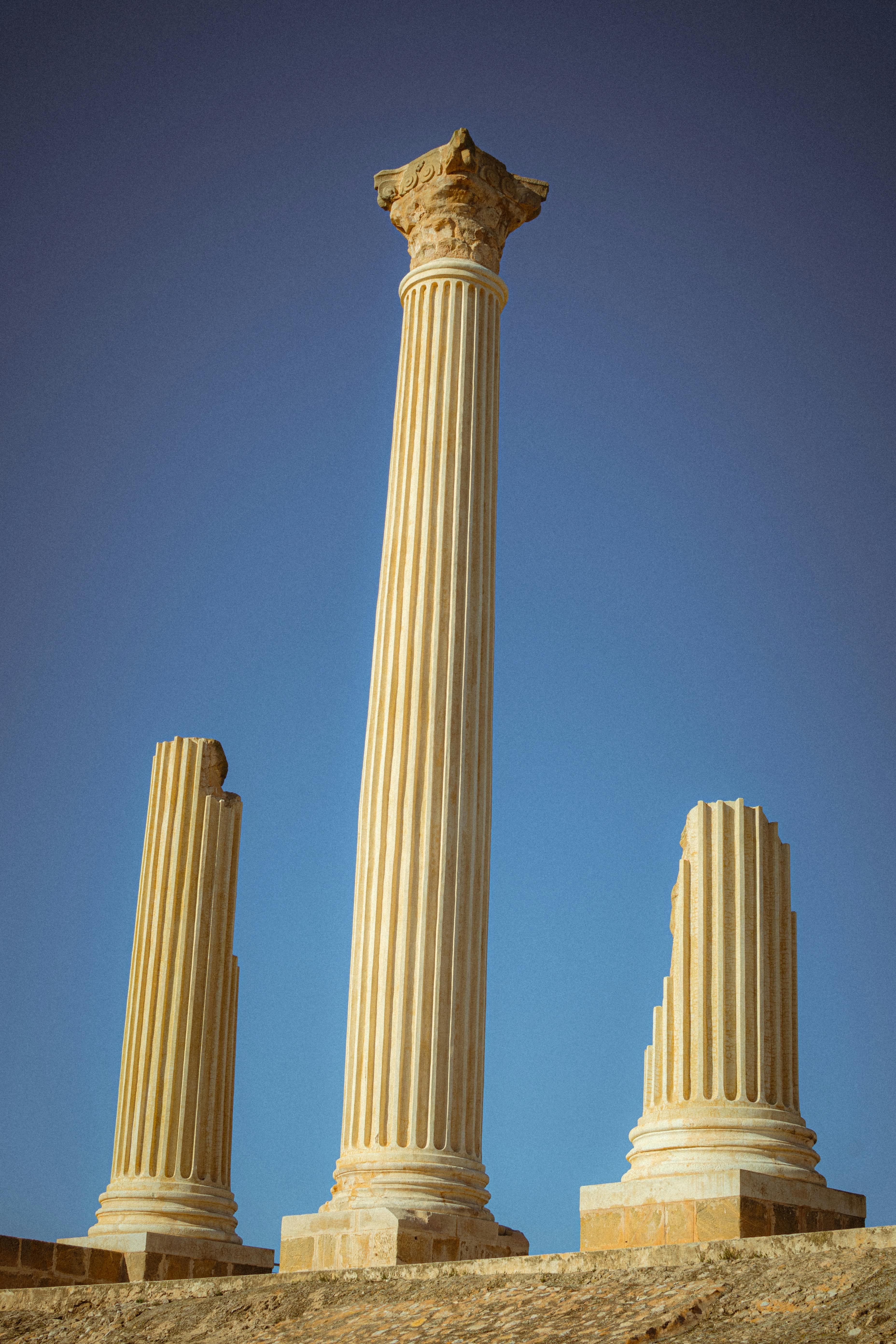 Majestic Roman Columns in Uthina, Tunisia · Free Stock Photo