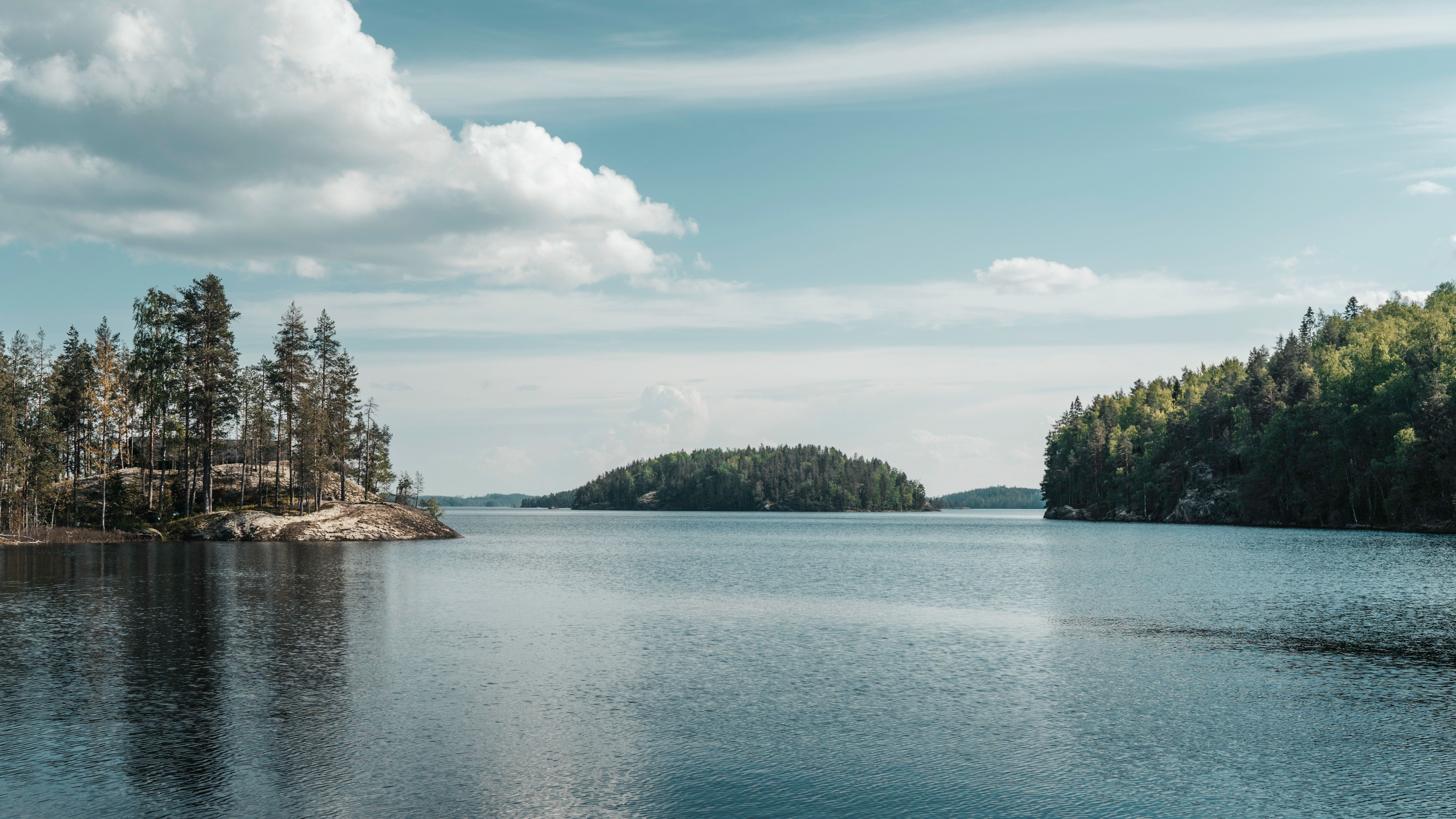 Scenic Lake View in Finland with Forested Islands · Free Stock Photo