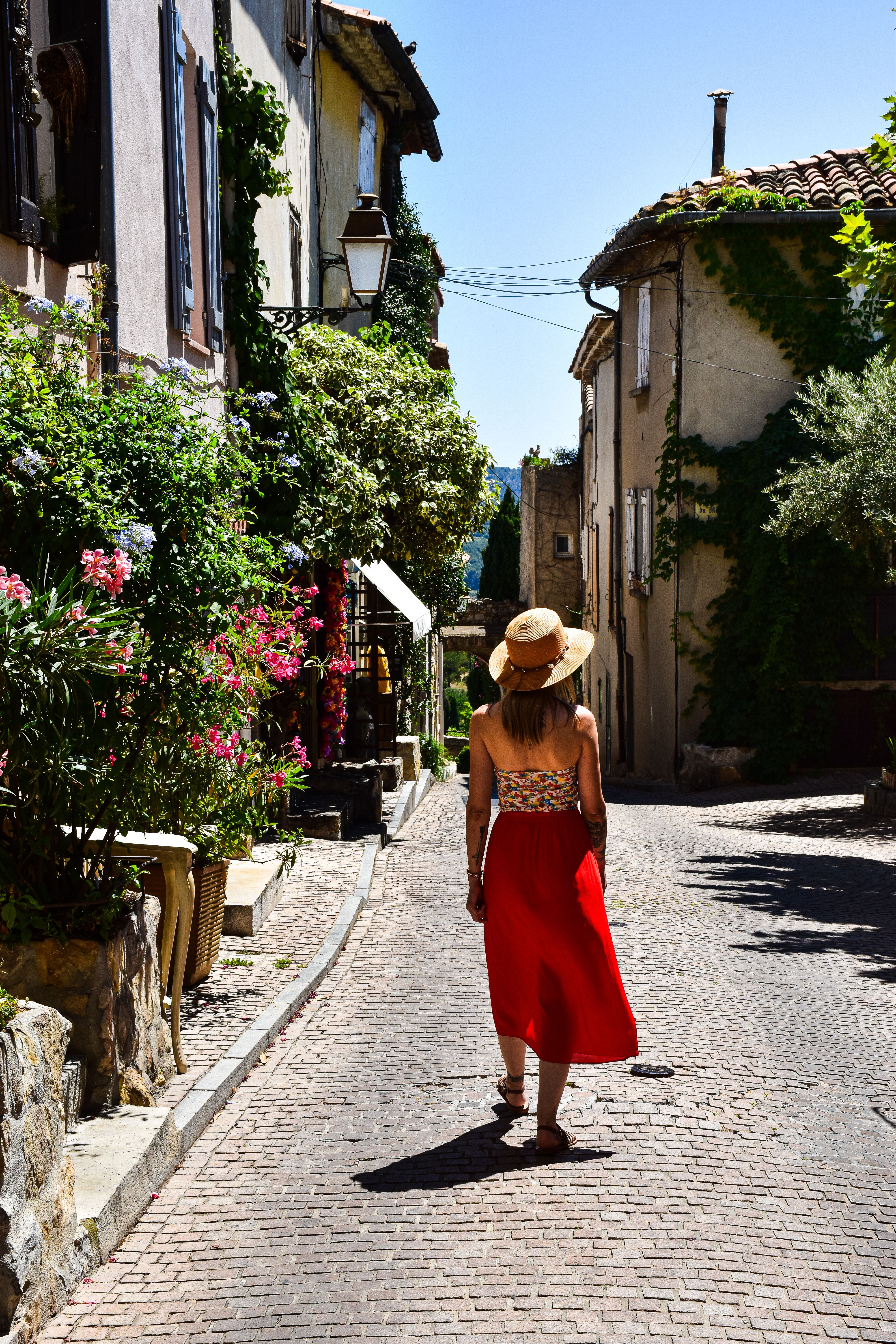 Charming Street in Provence with Woman Strolling · Free Stock Photo