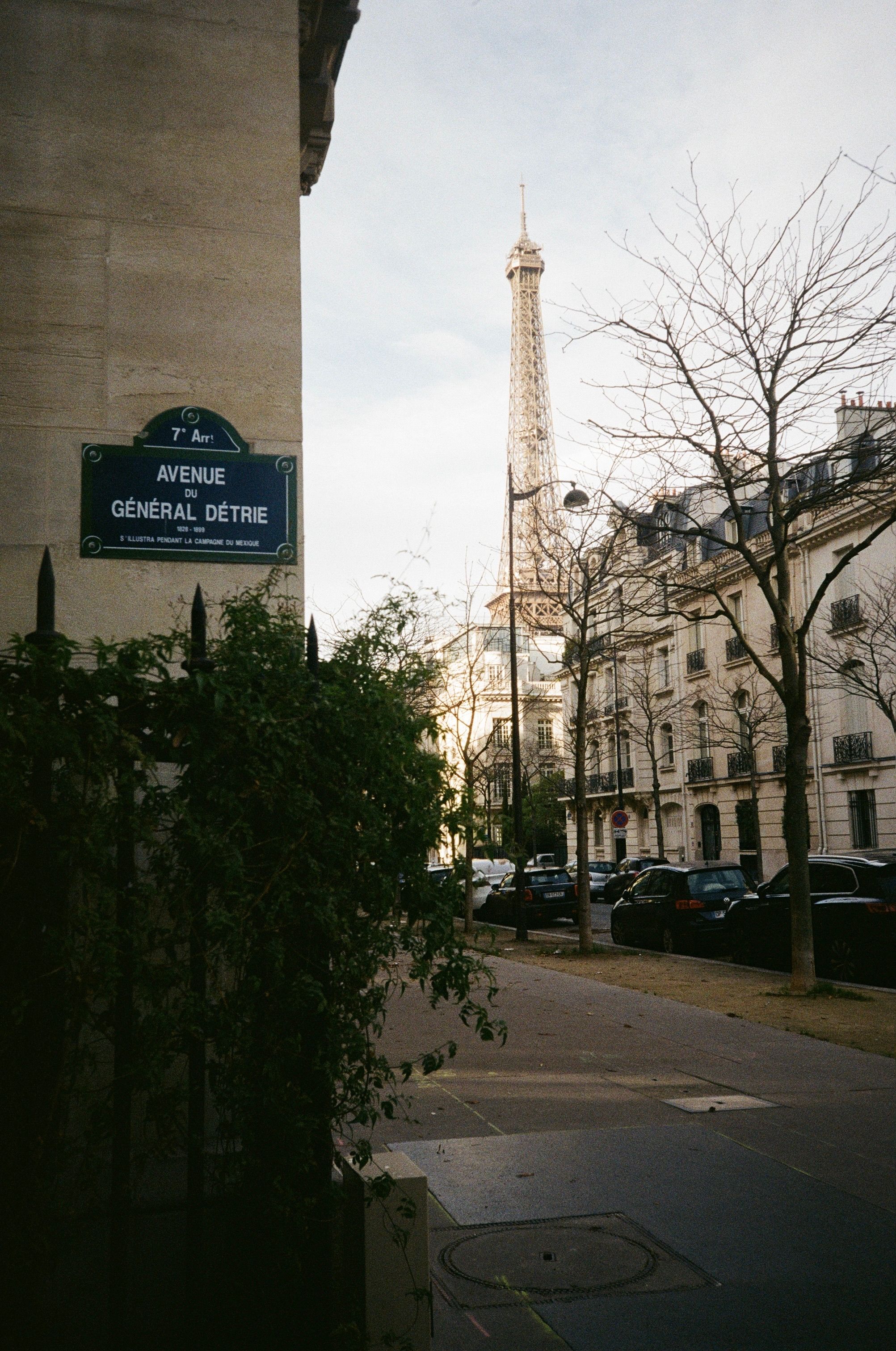 Eiffel Tower View from Avenue Général Détrie in Paris · Free Stock Photo