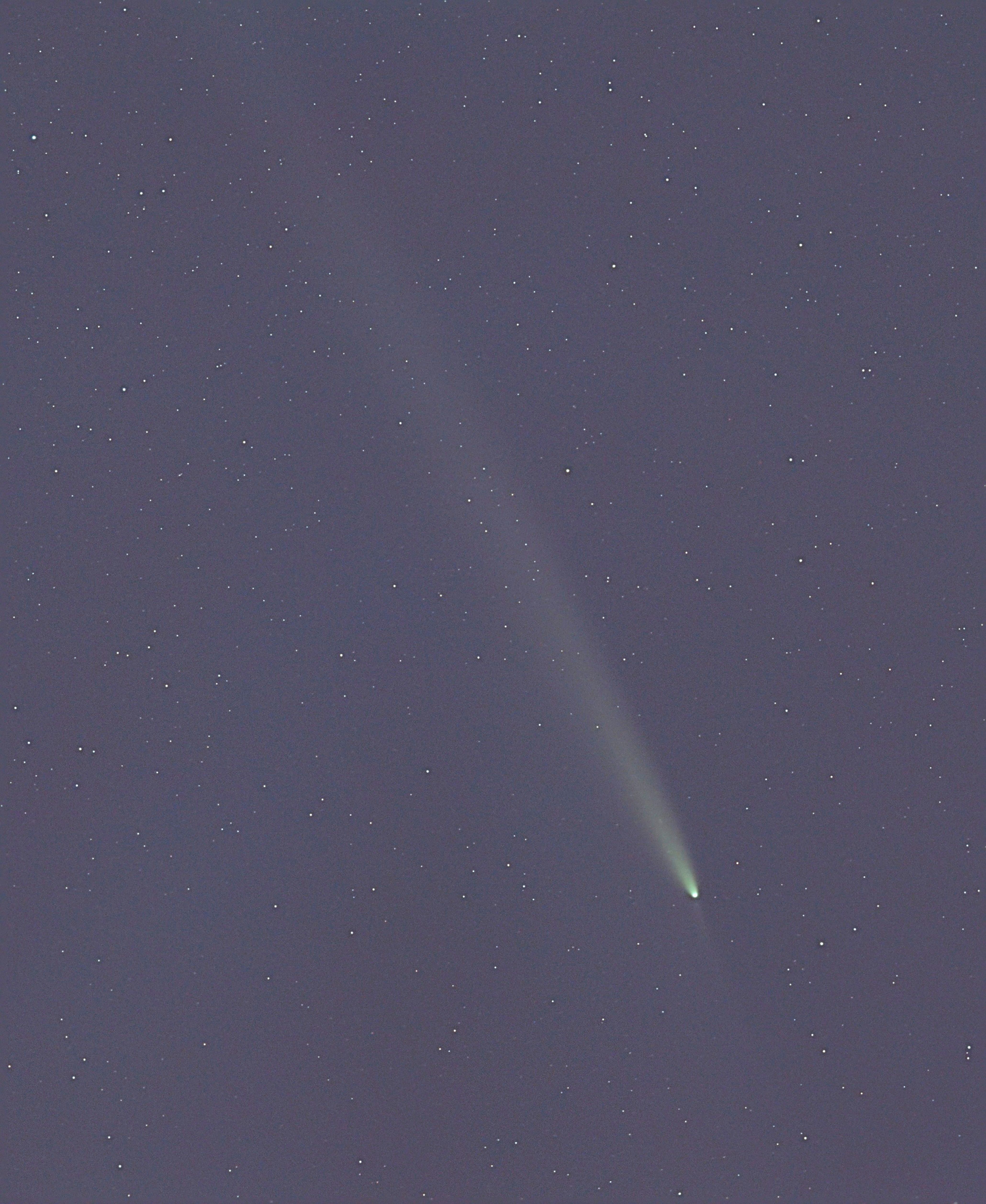 Stunning Night Sky with Visible Comet Tail · Free Stock Photo