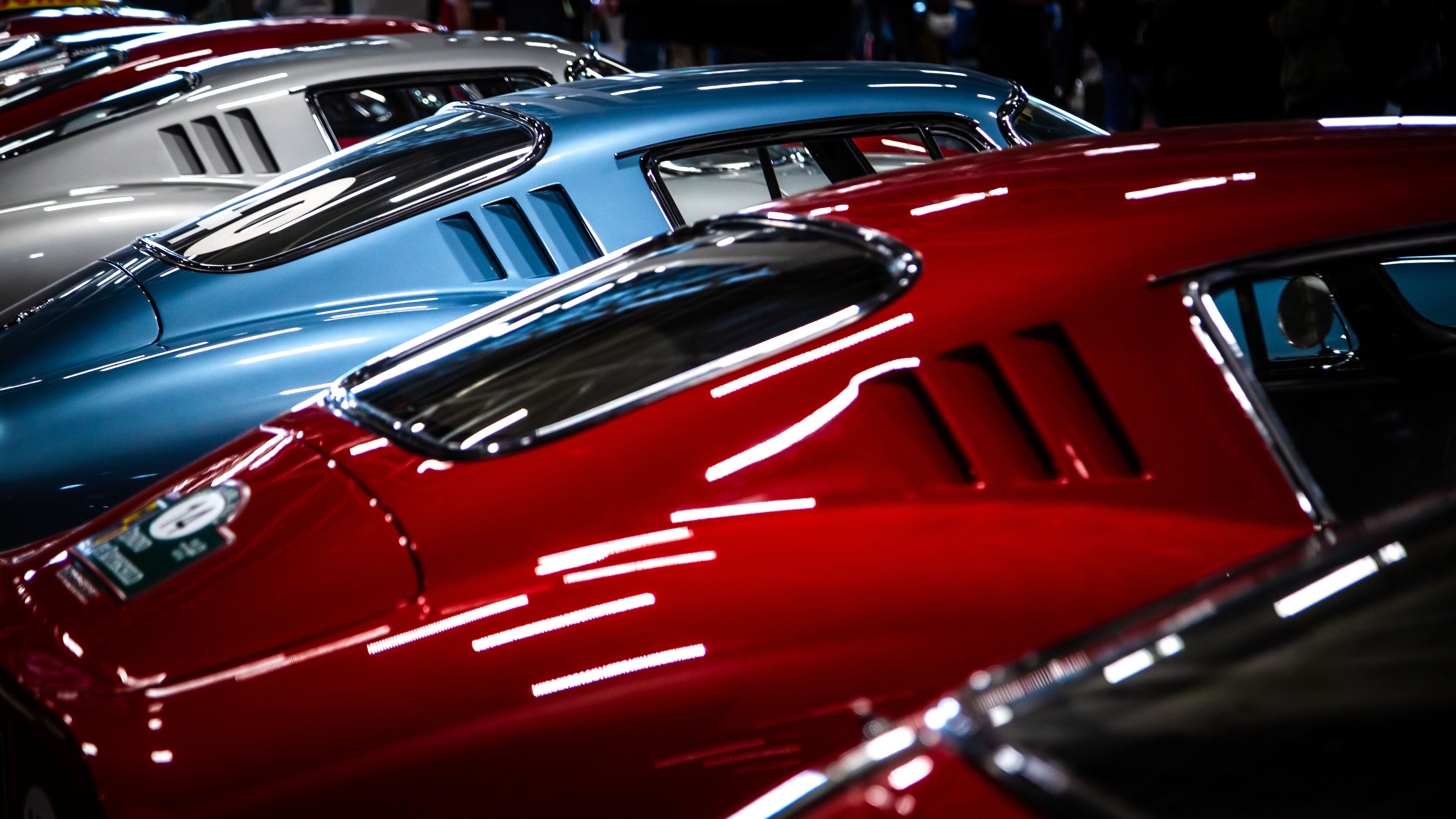 Elegante Exposición De Colección De Coches Clásicos · Foto de stock ...