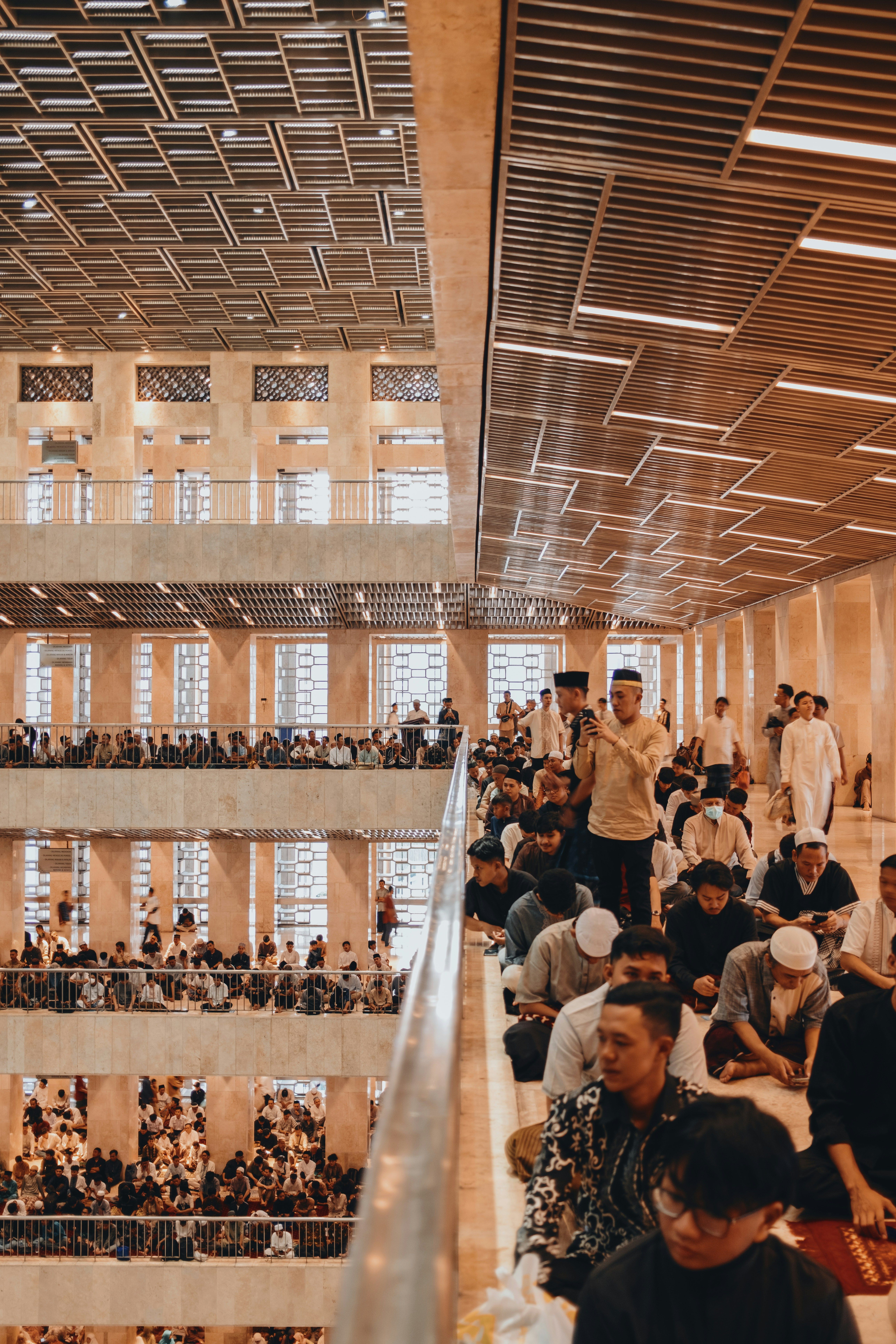 Inside Istiqlal Mosque During Prayer Time in Jakarta · Free Stock Photo