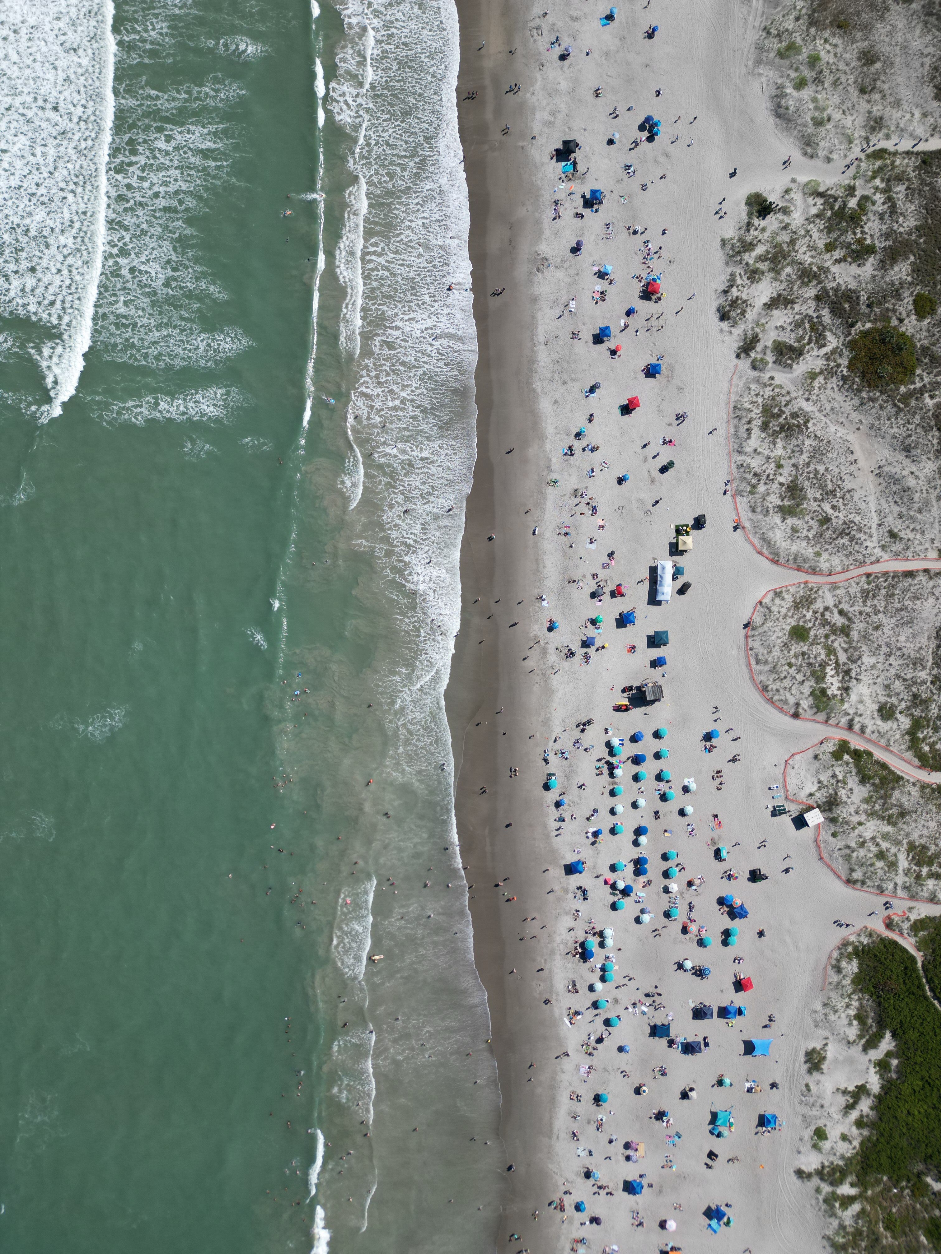 Aerial View of Crowded Beach in Florida · Free Stock Photo