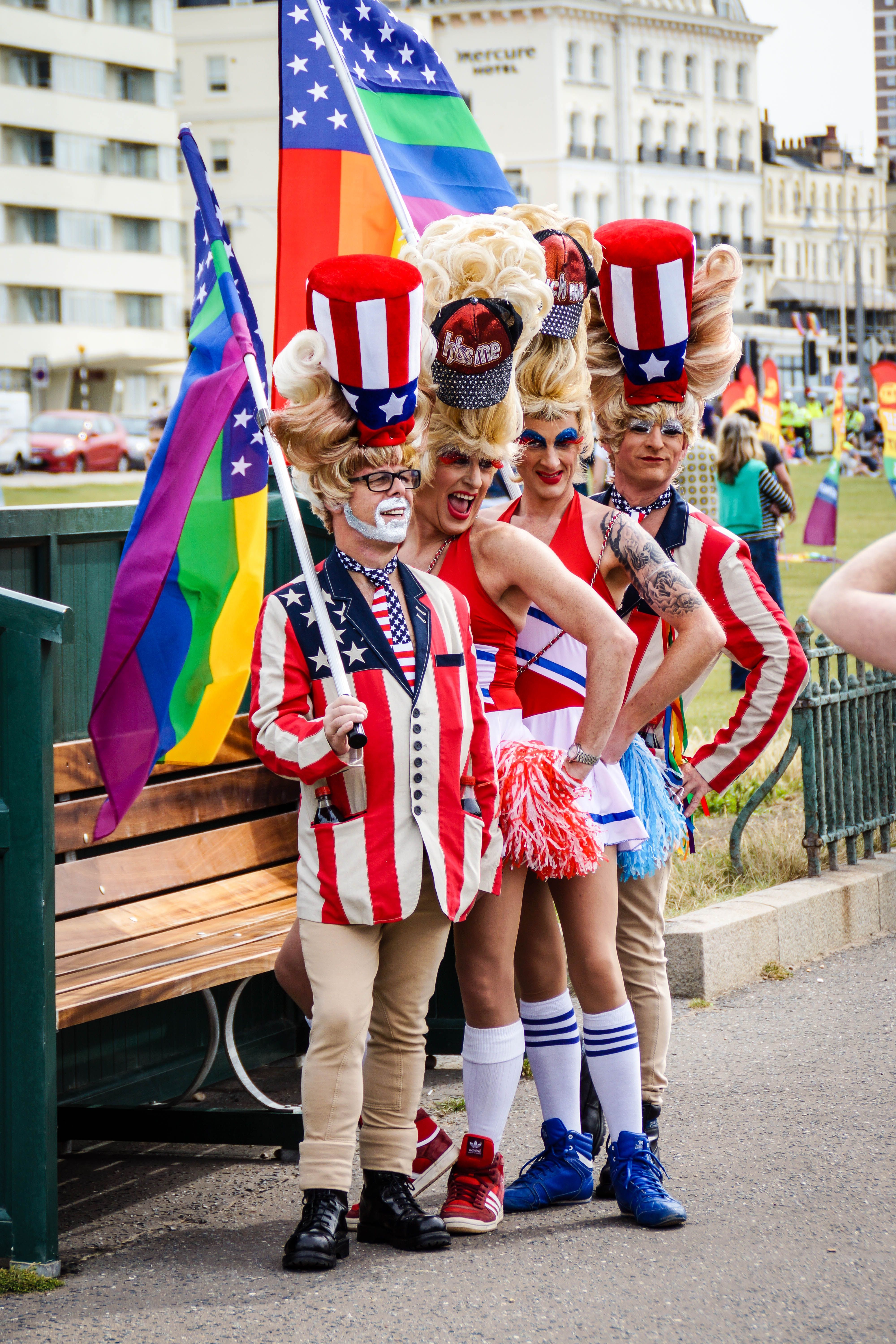 Vibrant Pride Celebration with Festive Costumes · Free Stock Photo