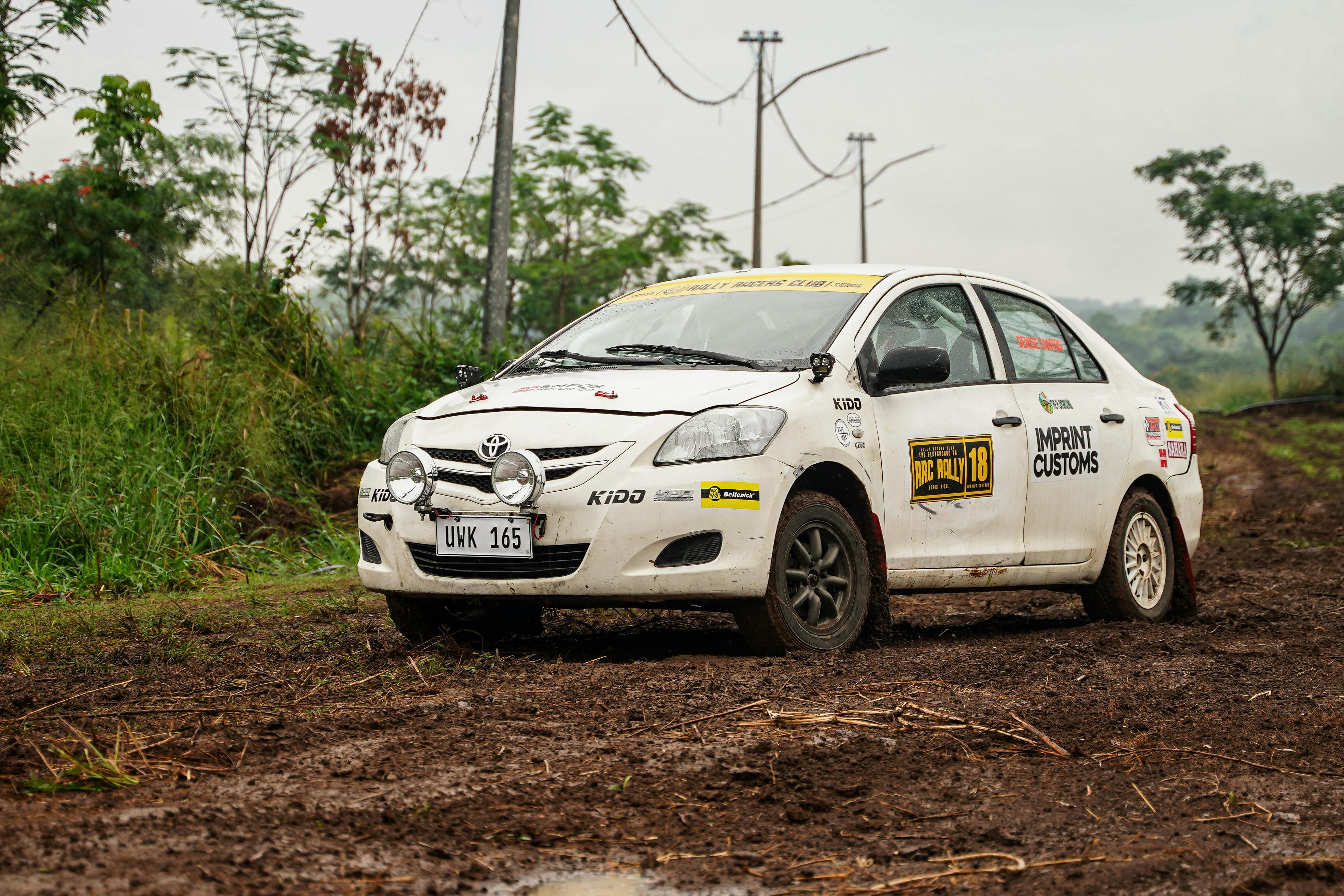 Rally Car on Muddy Trail in Baras, Philippines · Free Stock Photo