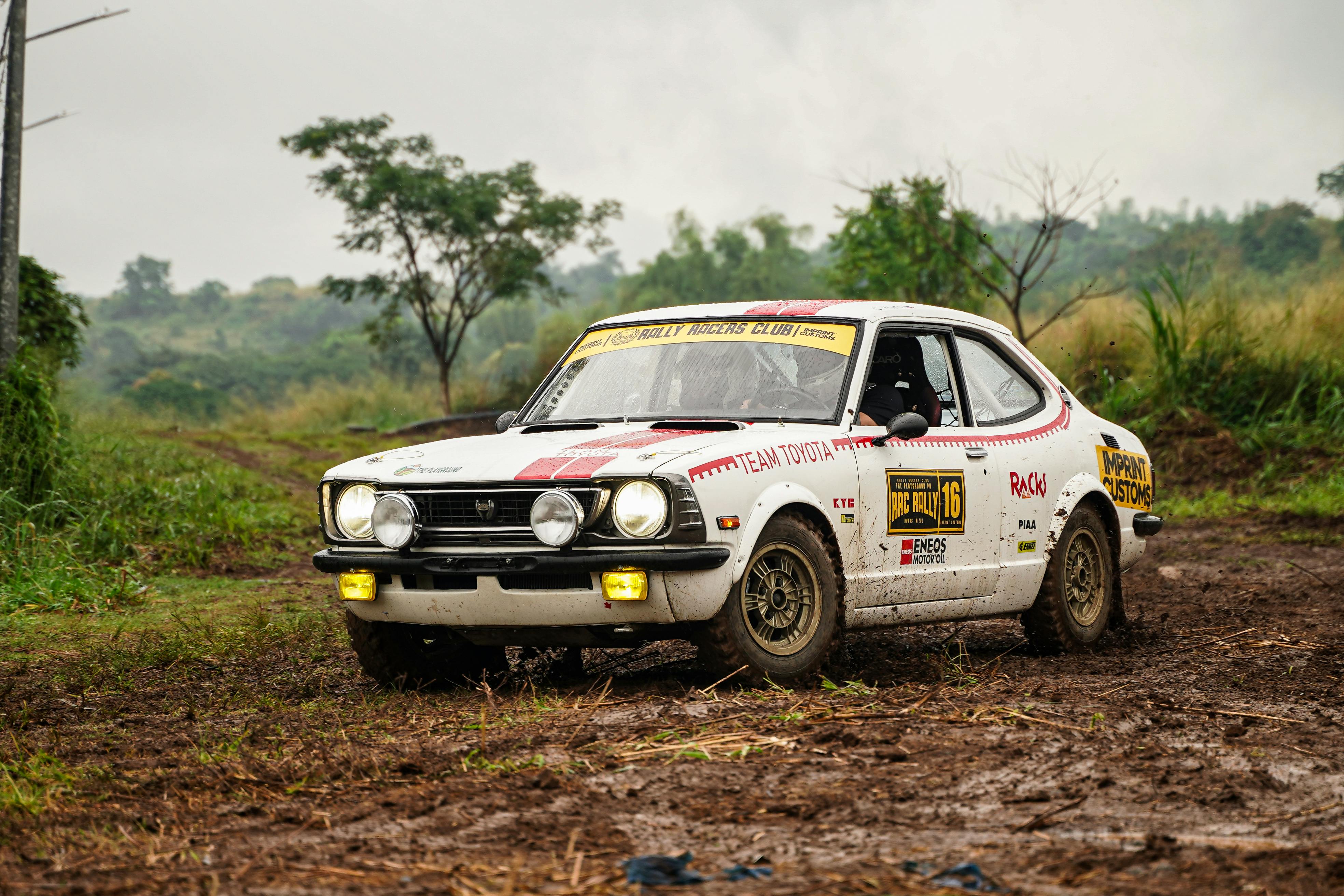 Classic Rally Car in Action in Baras, Philippines · Free Stock Photo