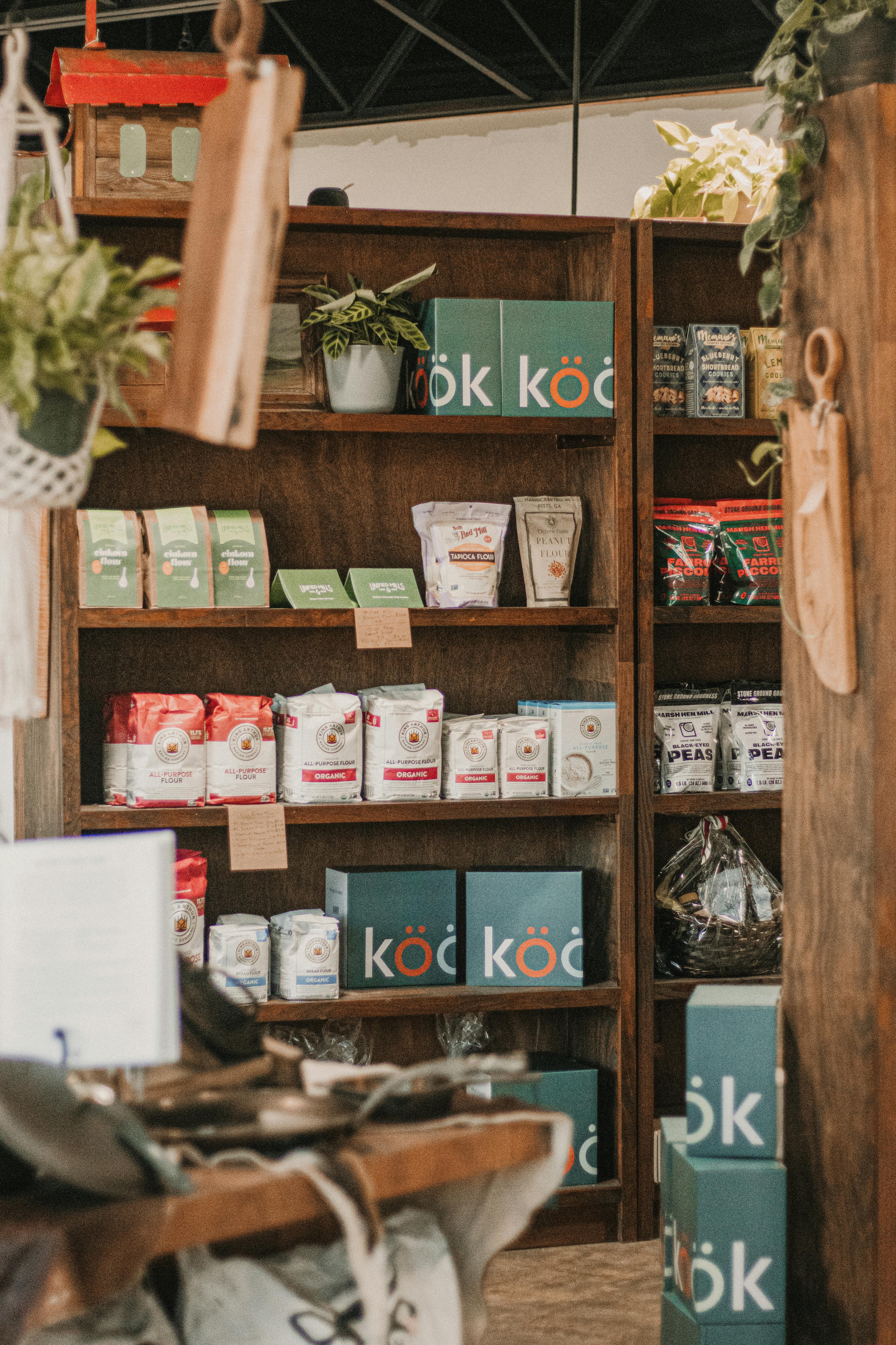 Cozy Farm Store Interior with Shelves of Goods · Free Stock Photo