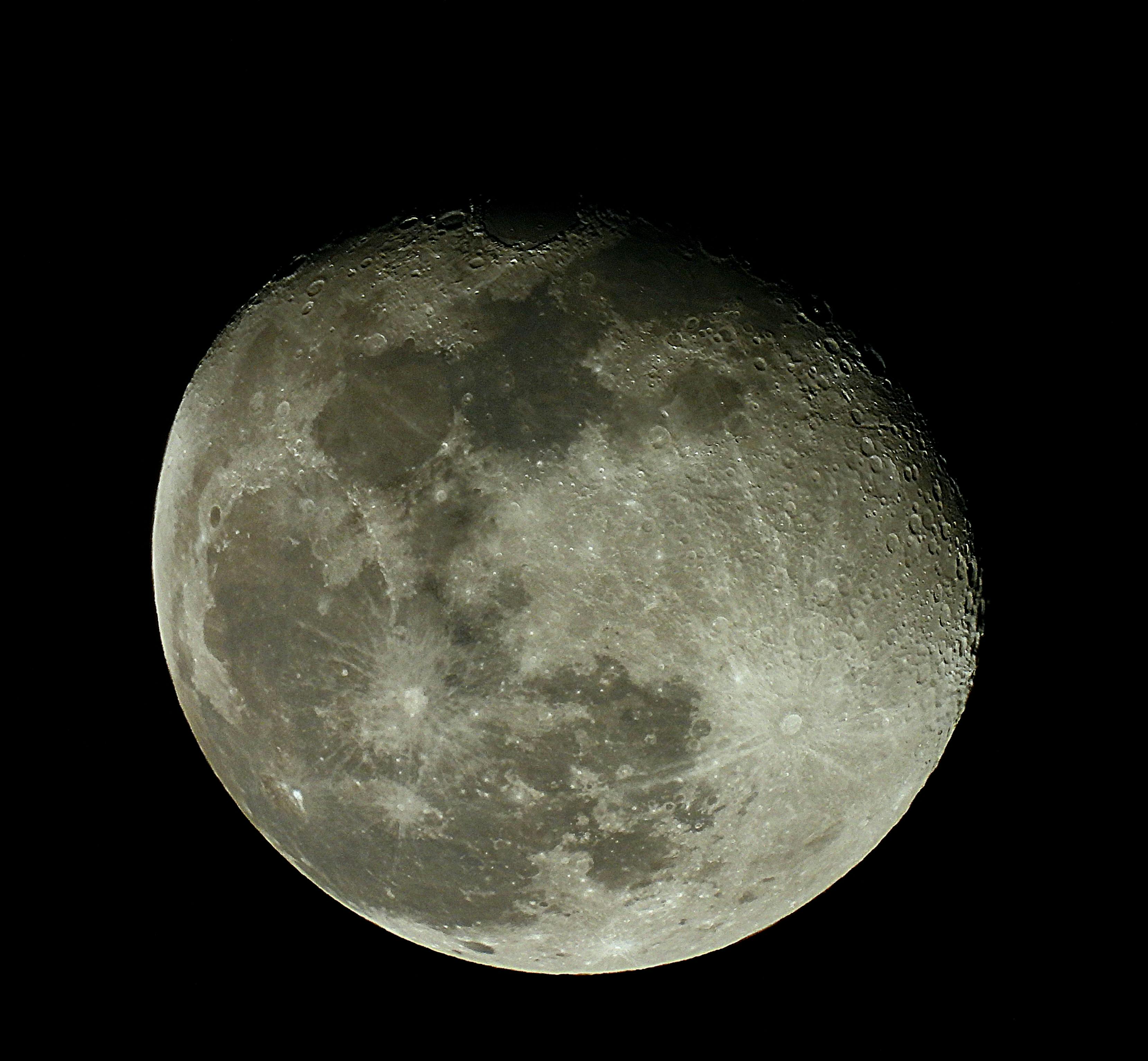 High-resolution Moon Image with Craters Visible · Free Stock Photo