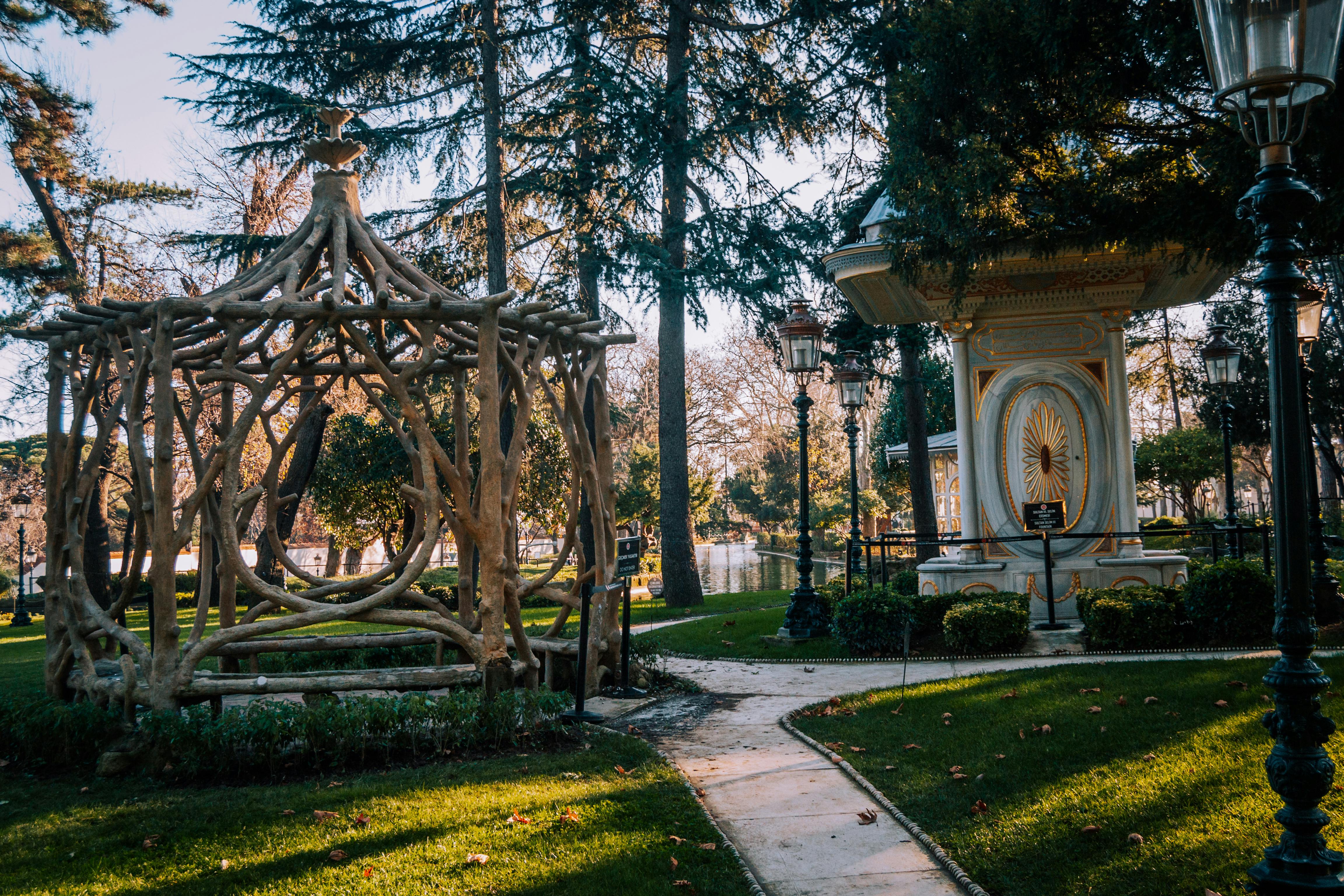 Charming Park with Gazebo and Rustic Pavilion · Free Stock Photo