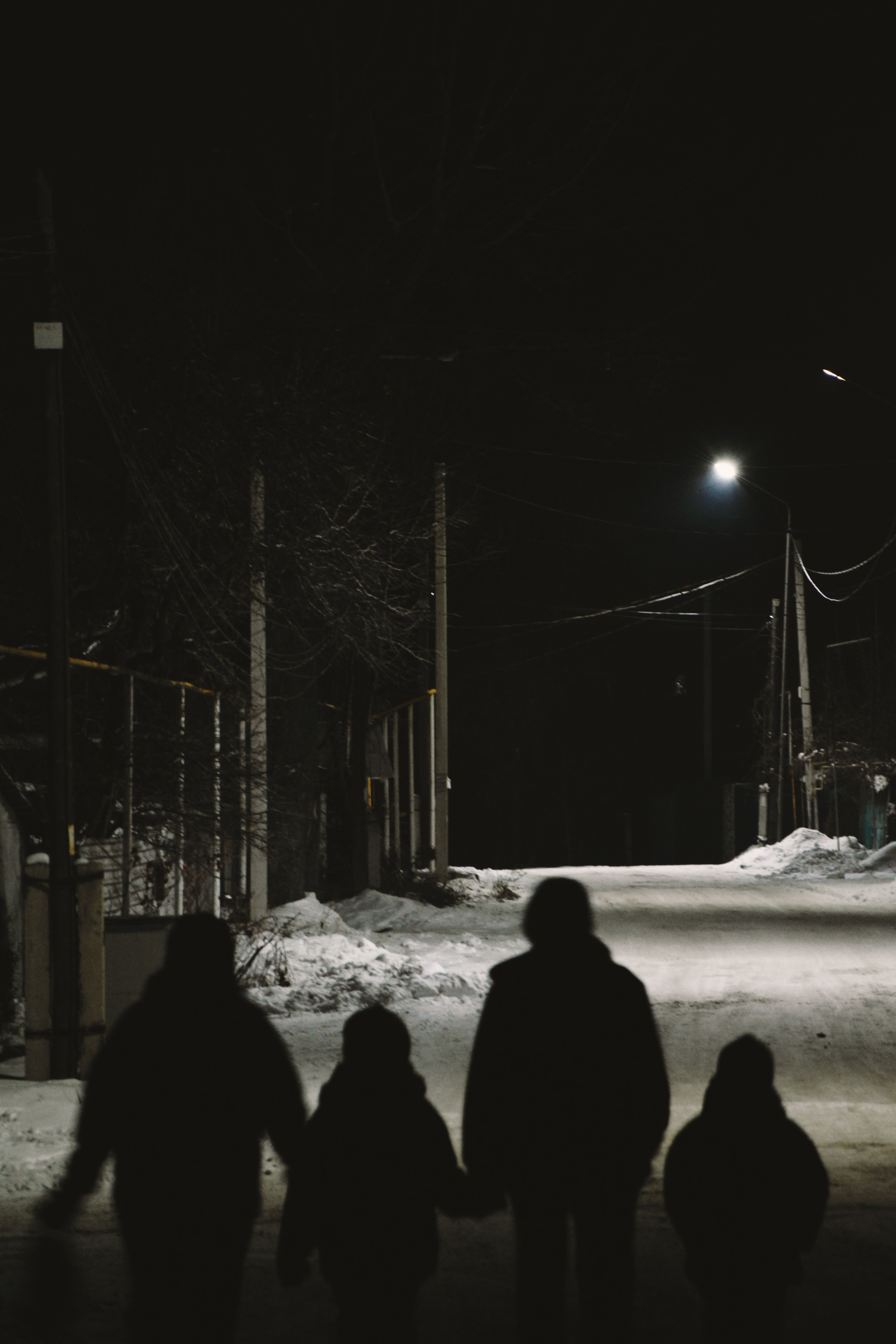 Nighttime Walk in Snowy Talgar Street · Free Stock Photo