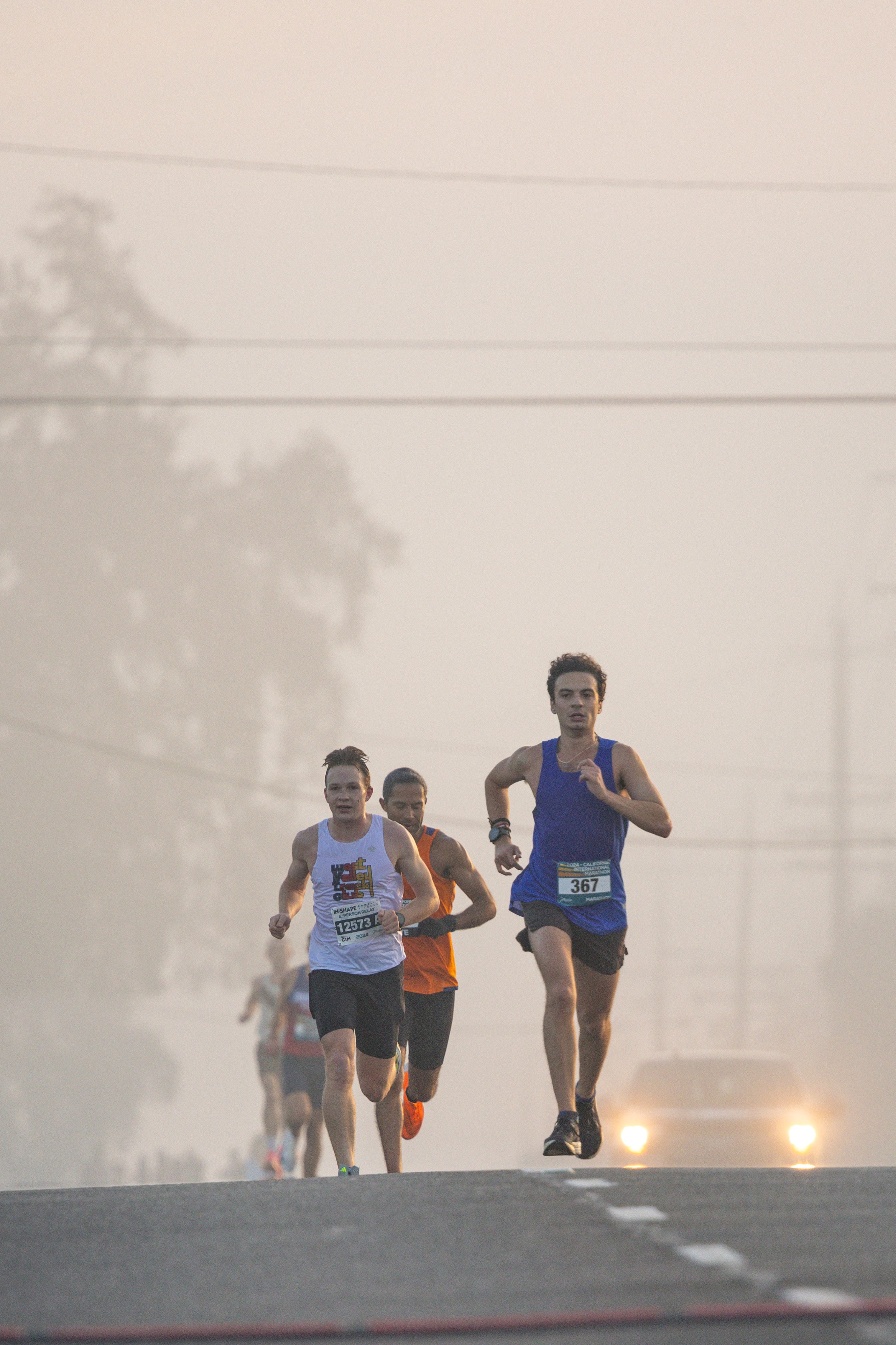 Morning Marathon Runners Racing Towards Victory · Free Stock Photo