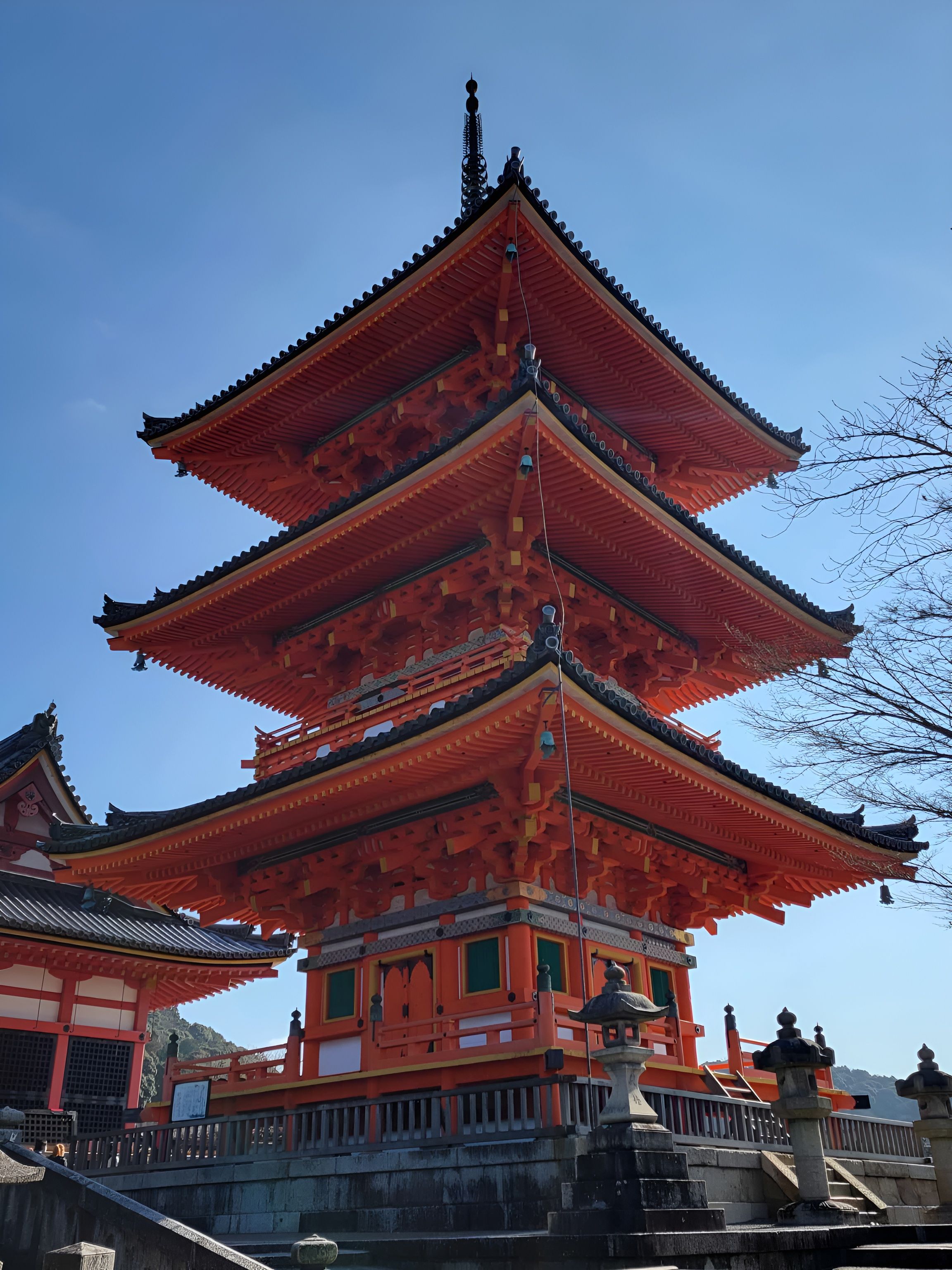 Traditional Japanese Pagoda Under Blue Sky · Free Stock Photo