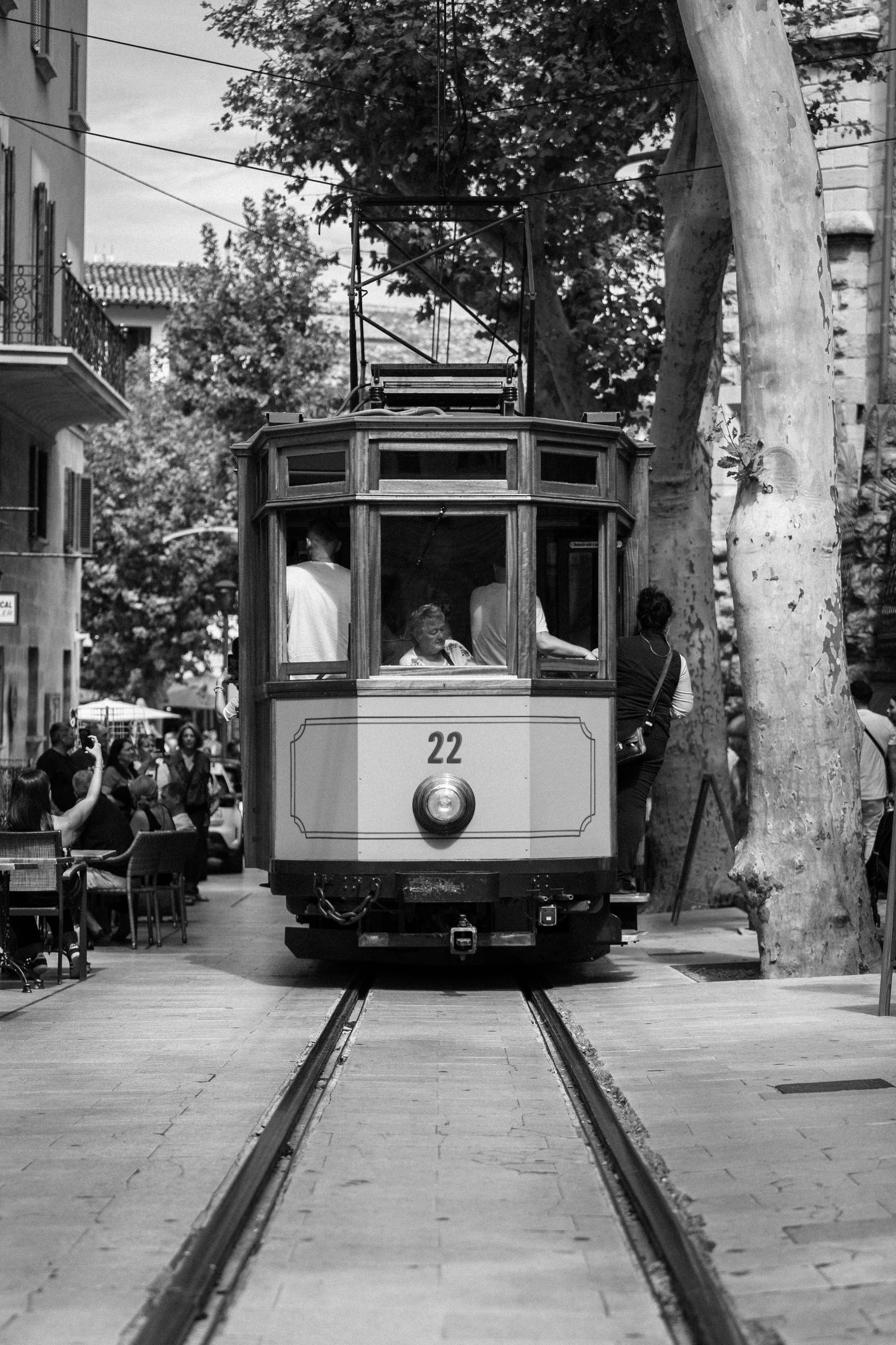 Historic Tram Ride through European Street · Free Stock Photo