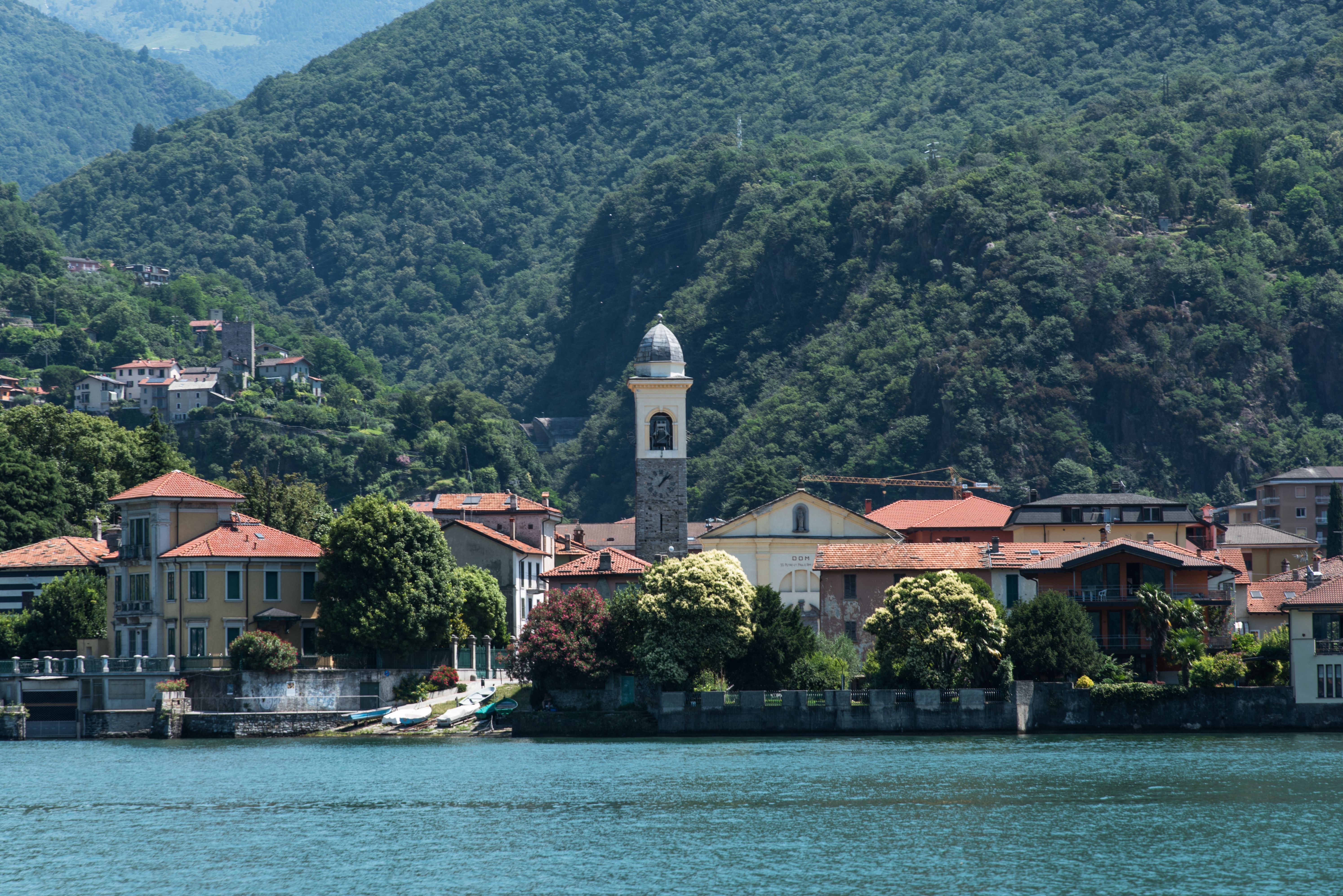 Scenic View of a Lakeside Town in Lombardy Italy · Free Stock Photo