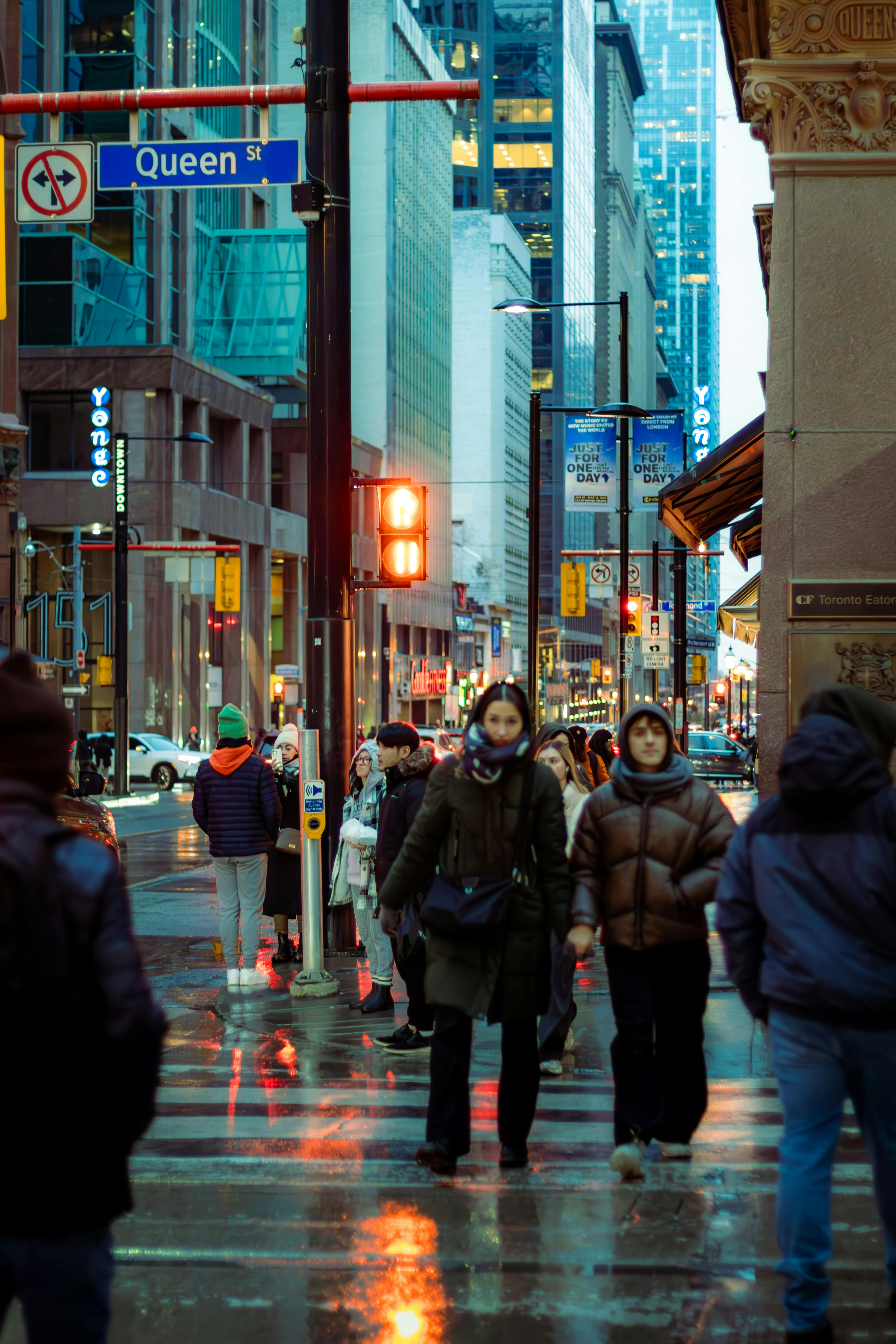 Vibrant Urban Street Scene in Downtown Toronto · Free Stock Photo