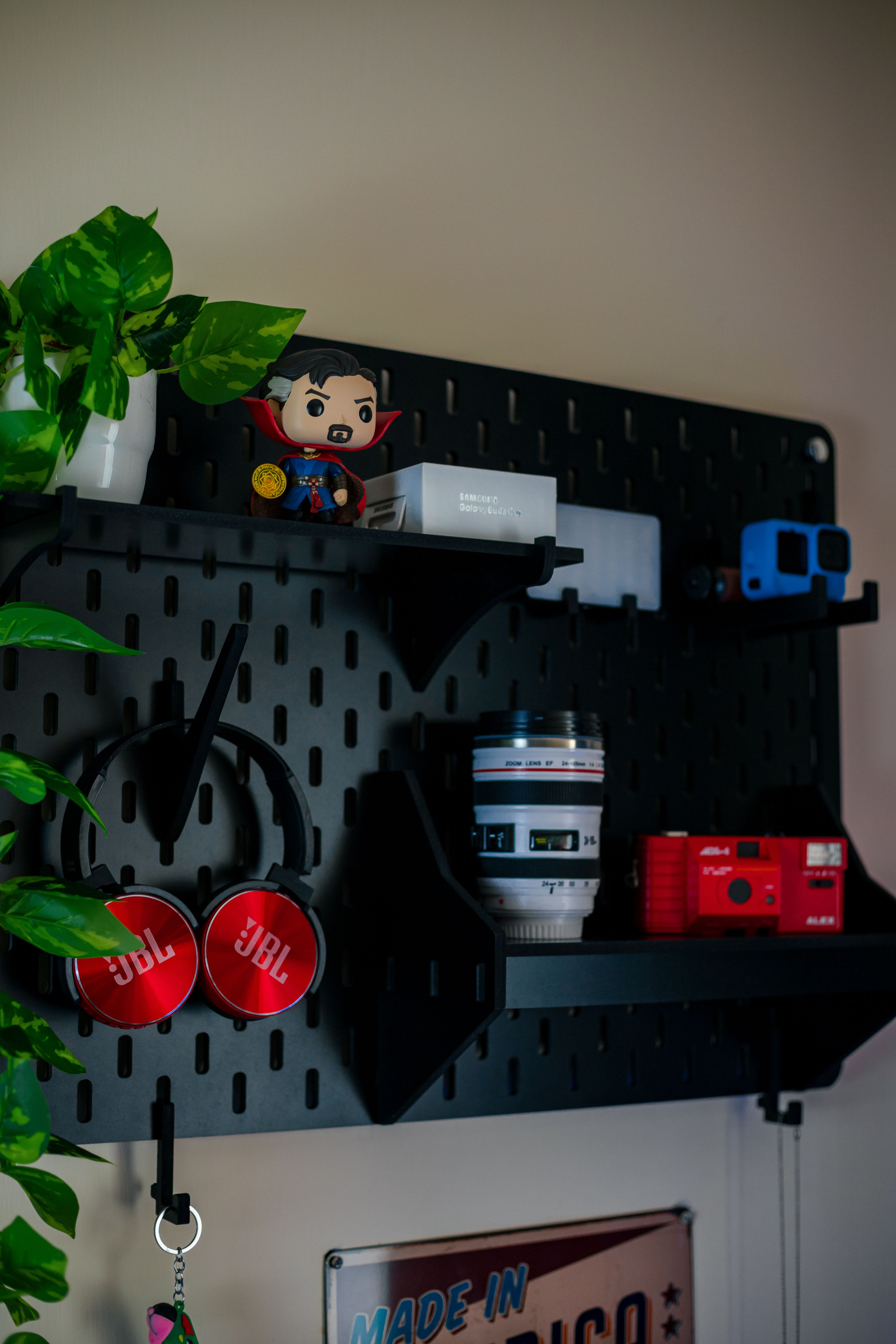 Creative Home Studio Shelf Setup with Gadgets · Free Stock Photo