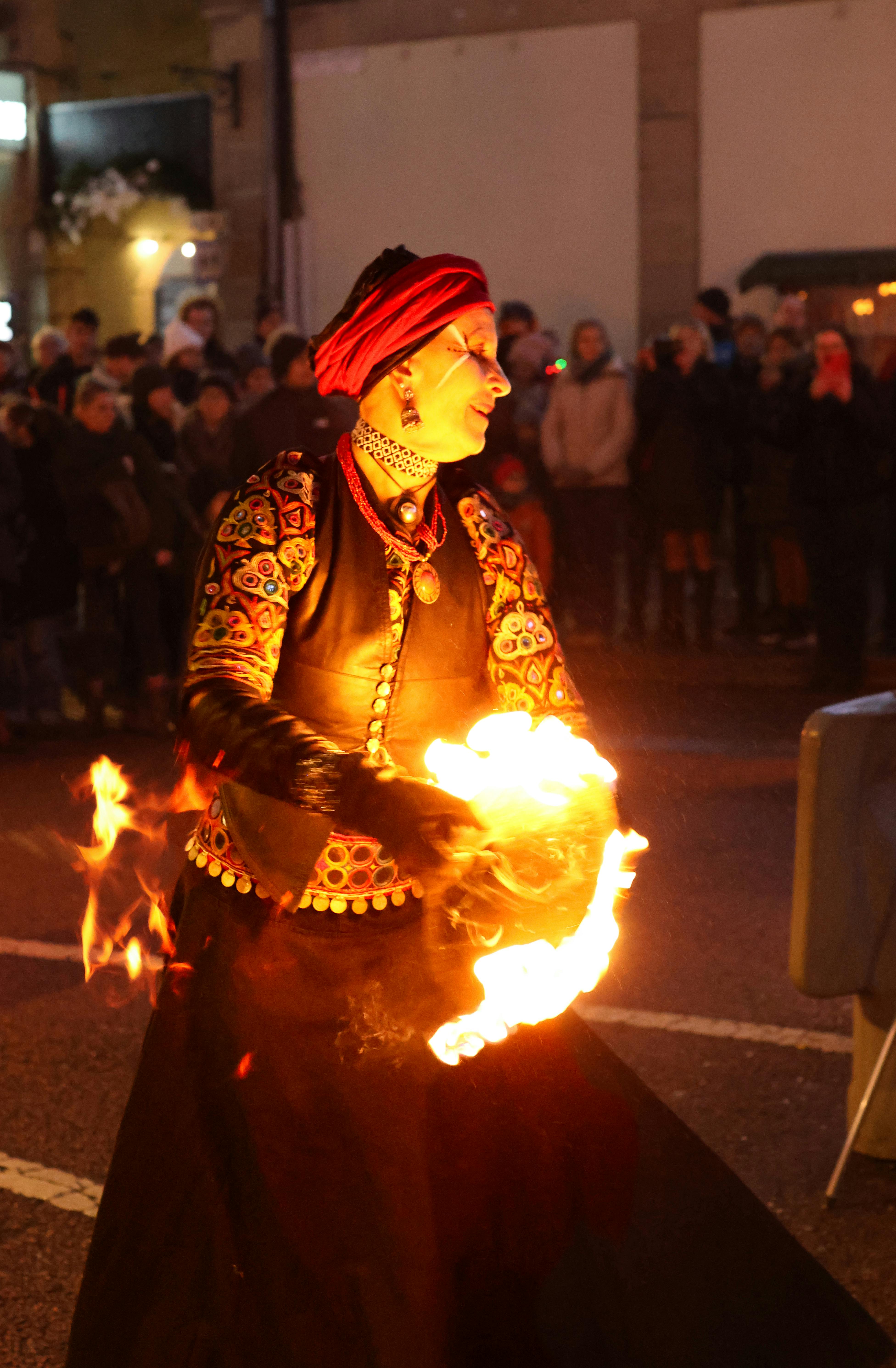 Fire Performer at Night Festival in Remiremont · Free Stock Photo
