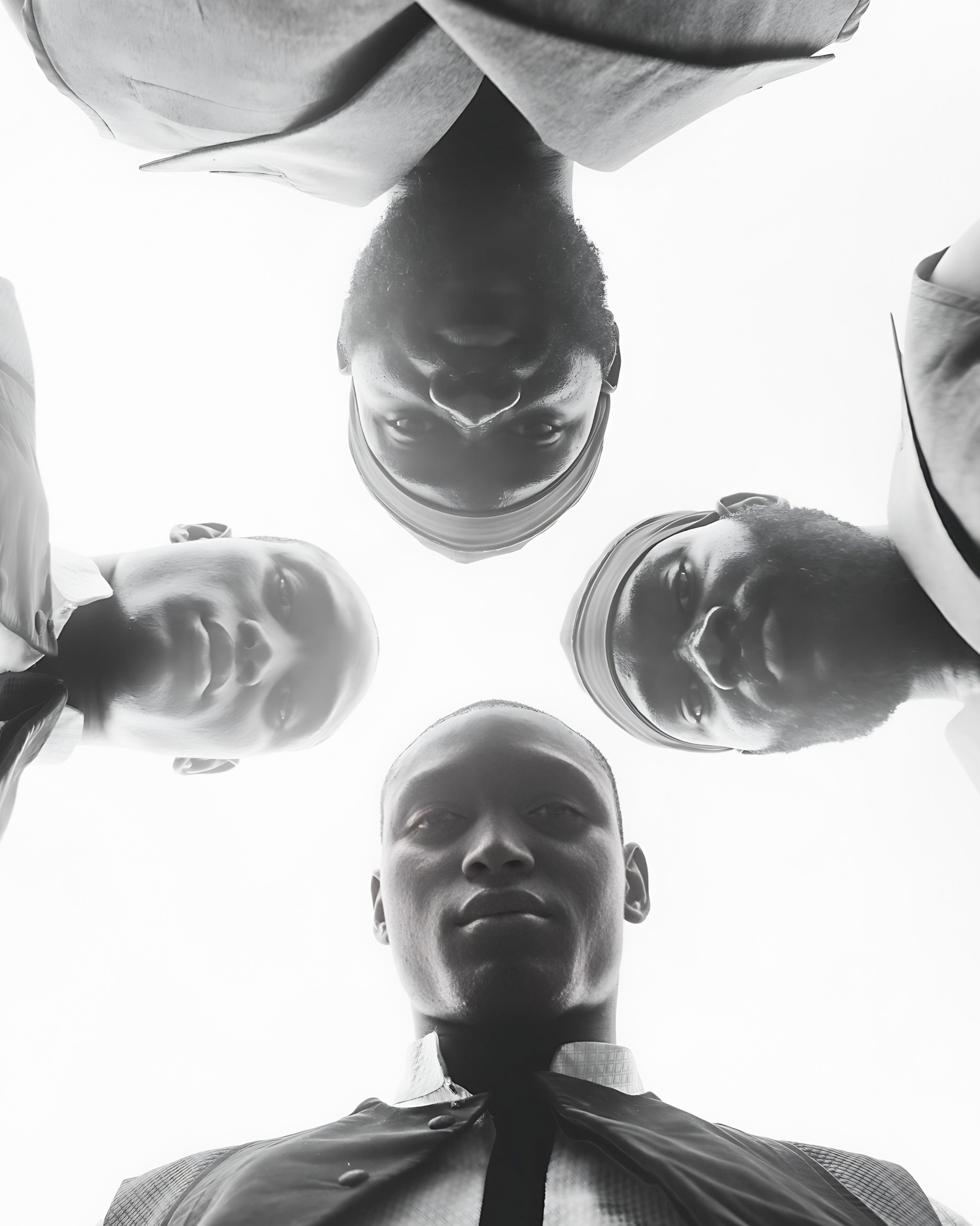 Unique Low Angle Portrait of Four Men · Free Stock Photo