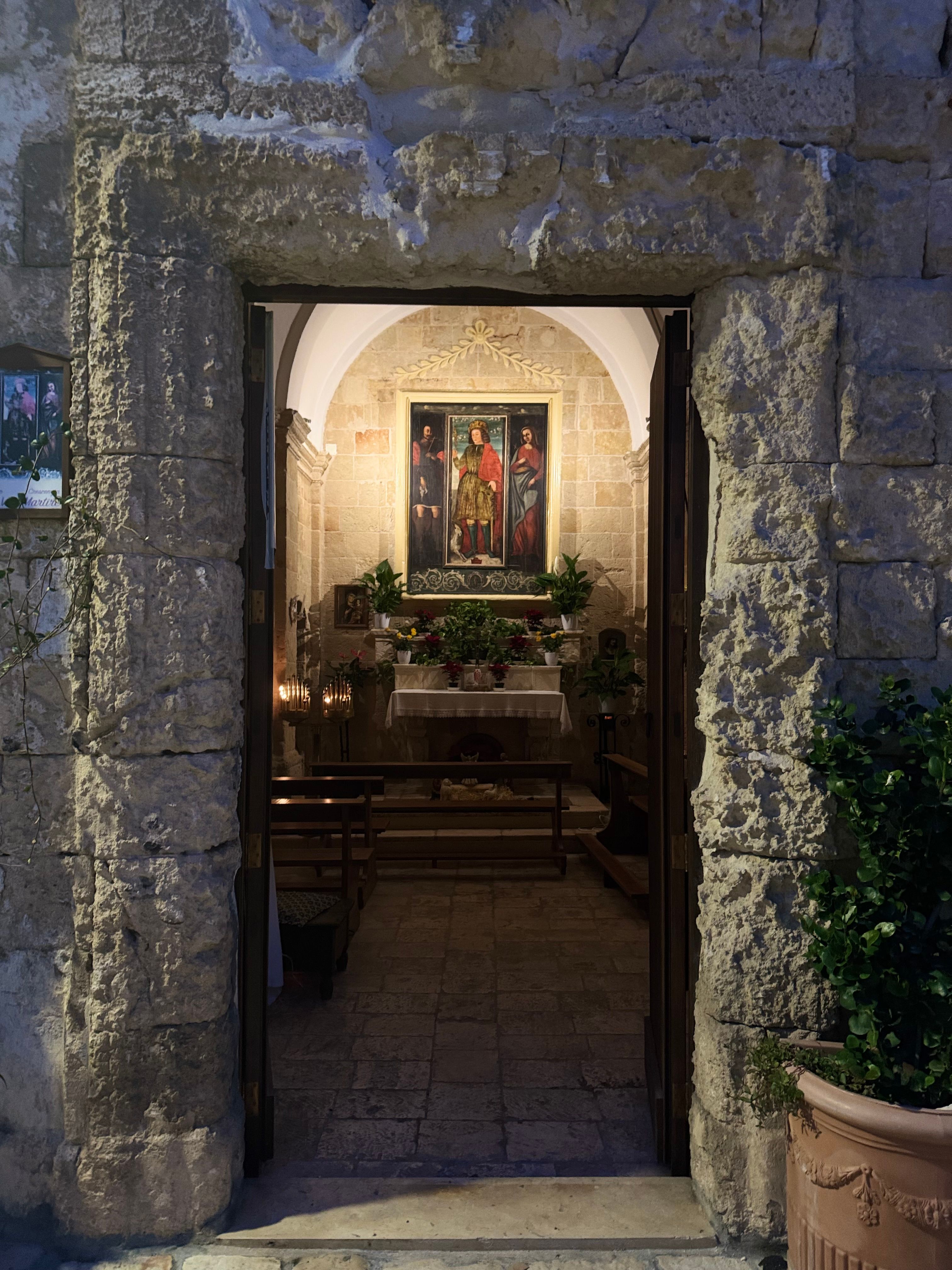 Stone Archway Leading to Historic Chapel Interior · Free Stock Photo