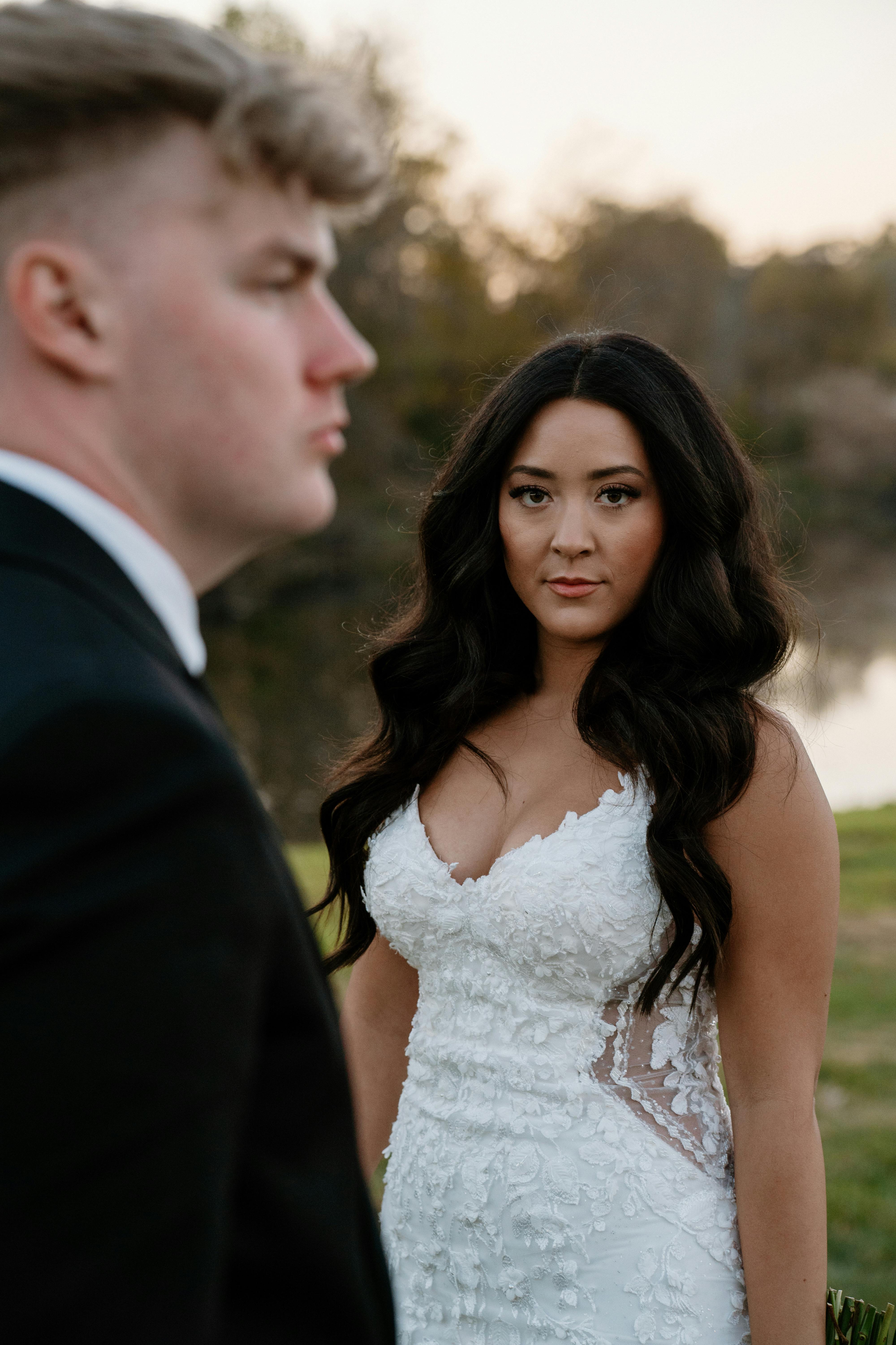 Elegant Outdoor Wedding Portrait at Lake Geneva · Free Stock Photo