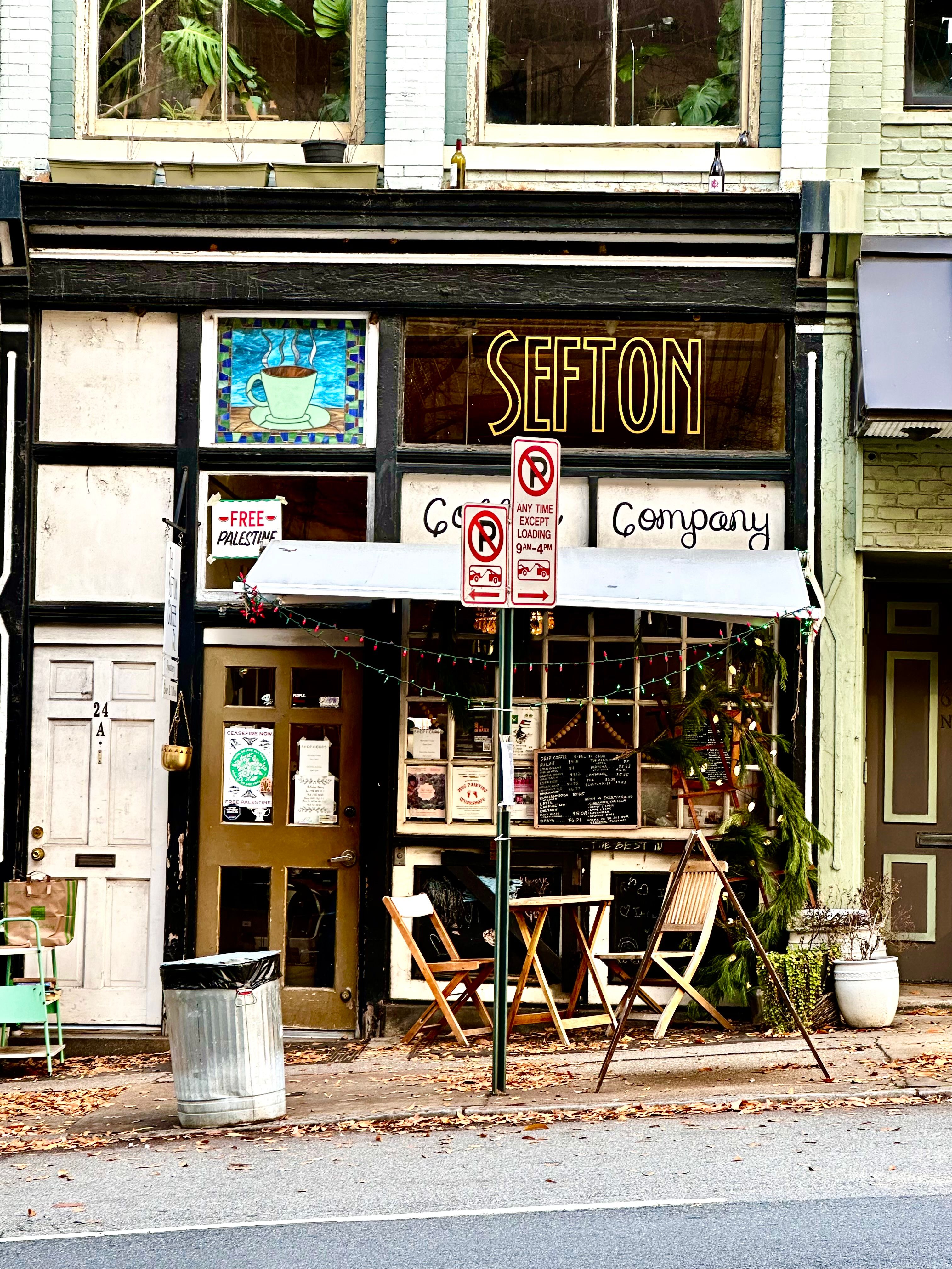 Charming Small Coffee Shop Exterior on Urban Street · Free Stock Photo