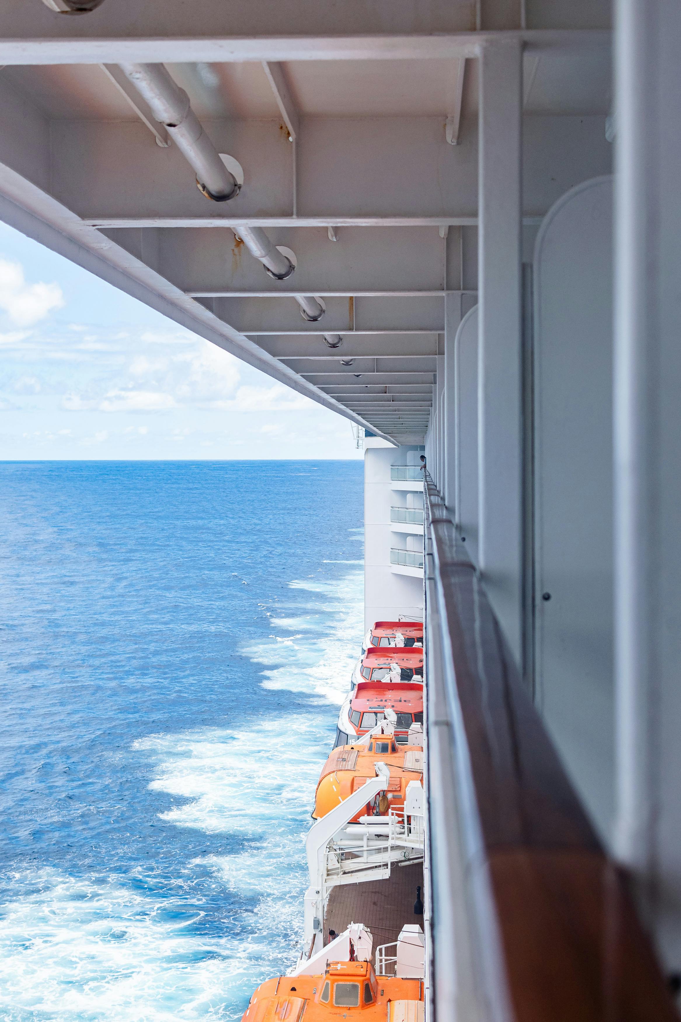 Ocean View from Cruise Ship Deck · Free Stock Photo