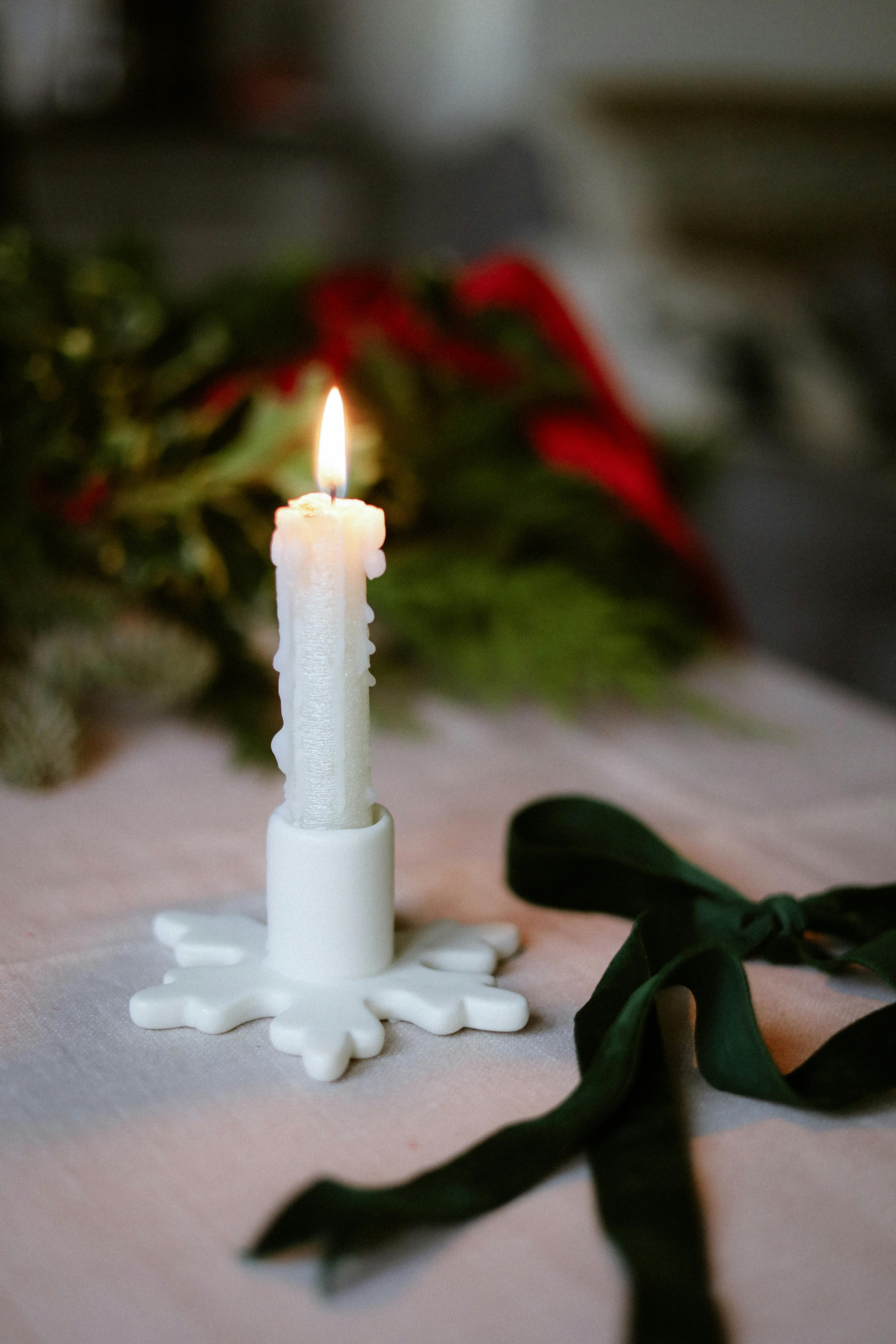 Cozy Candlelit Christmas Table Setting · Free Stock Photo