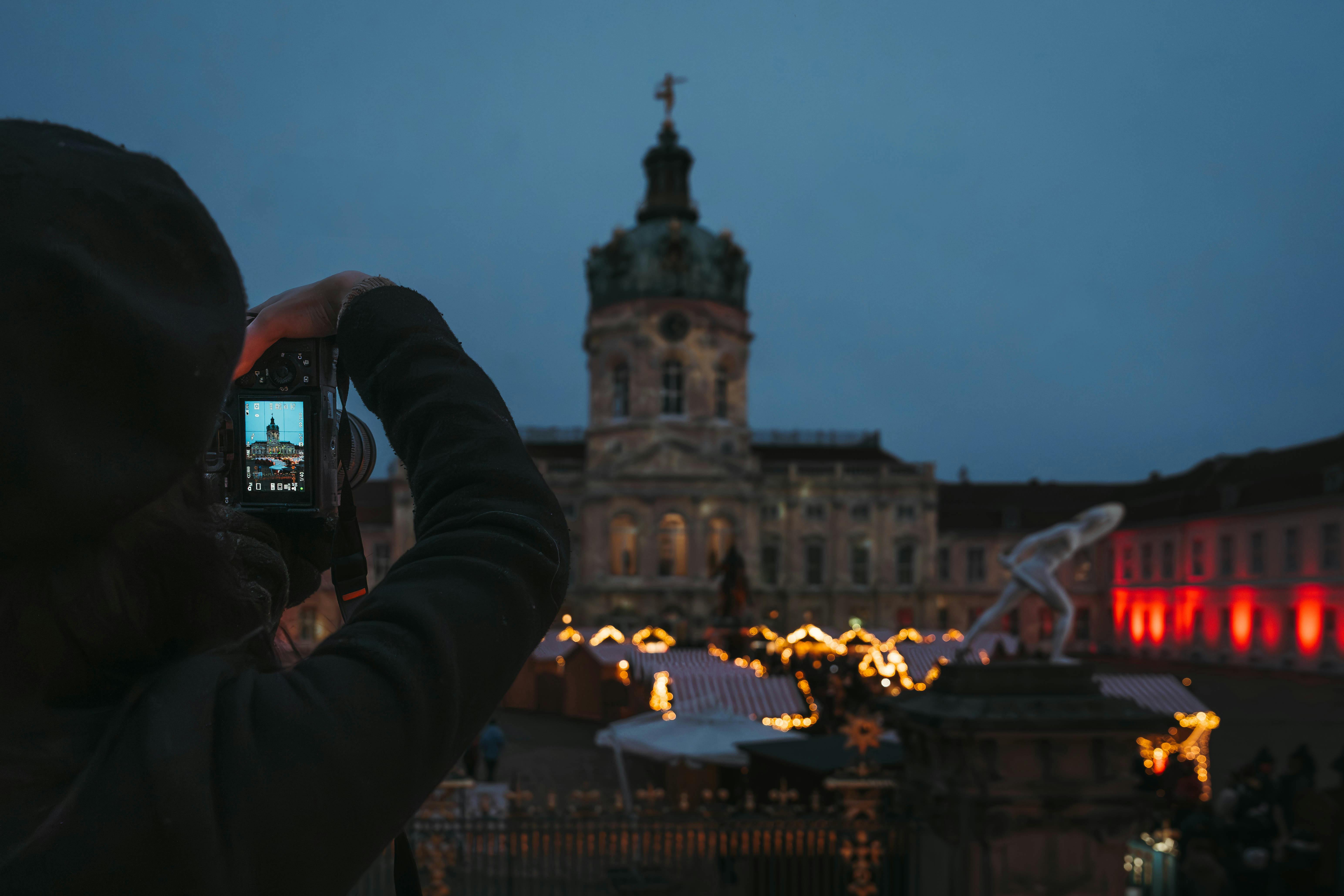 Photographer Captures Historic Landmark at Night · Free Stock Photo