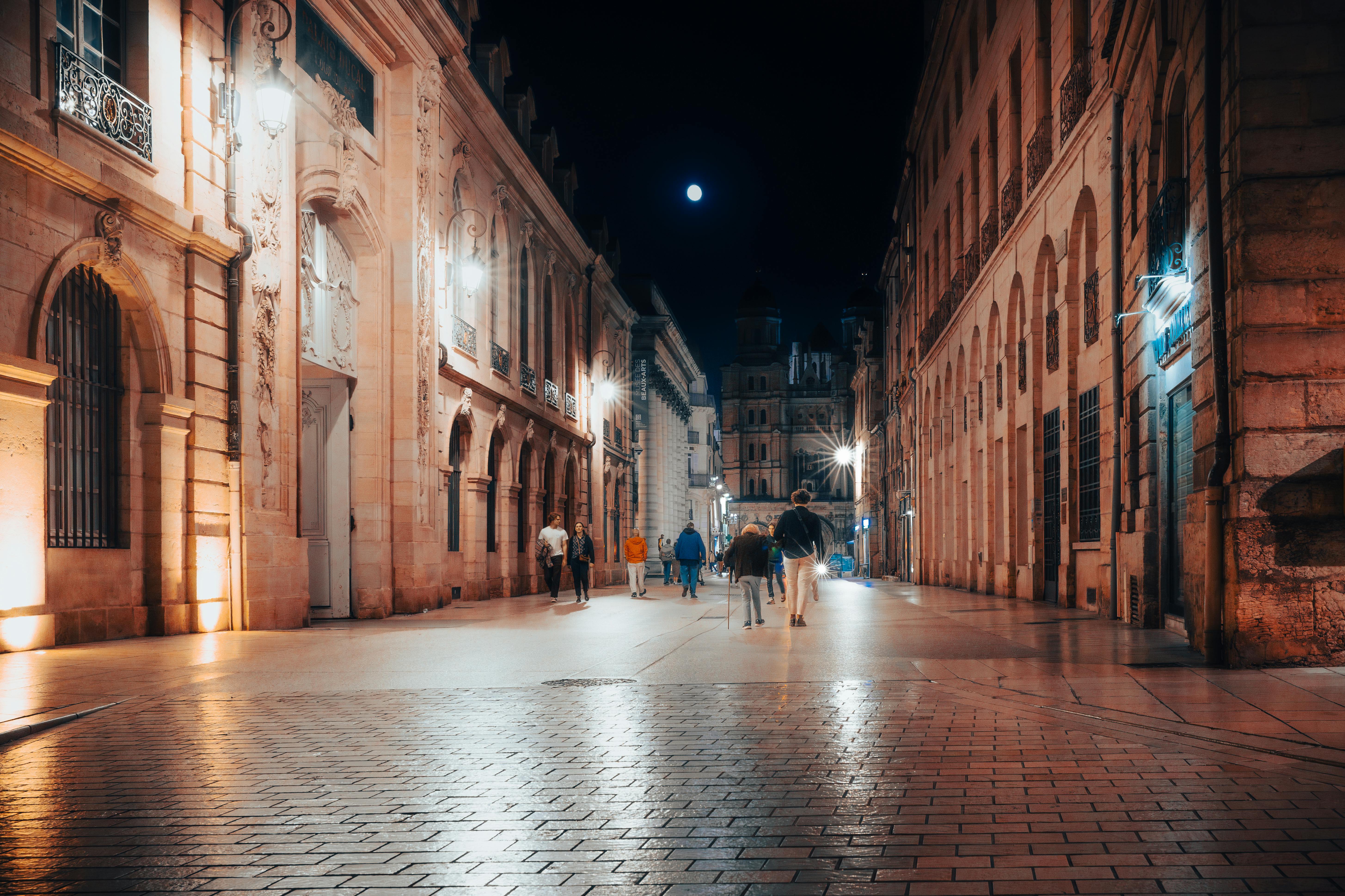 Night Stroll in Historic Dijon Street France · Free Stock Photo